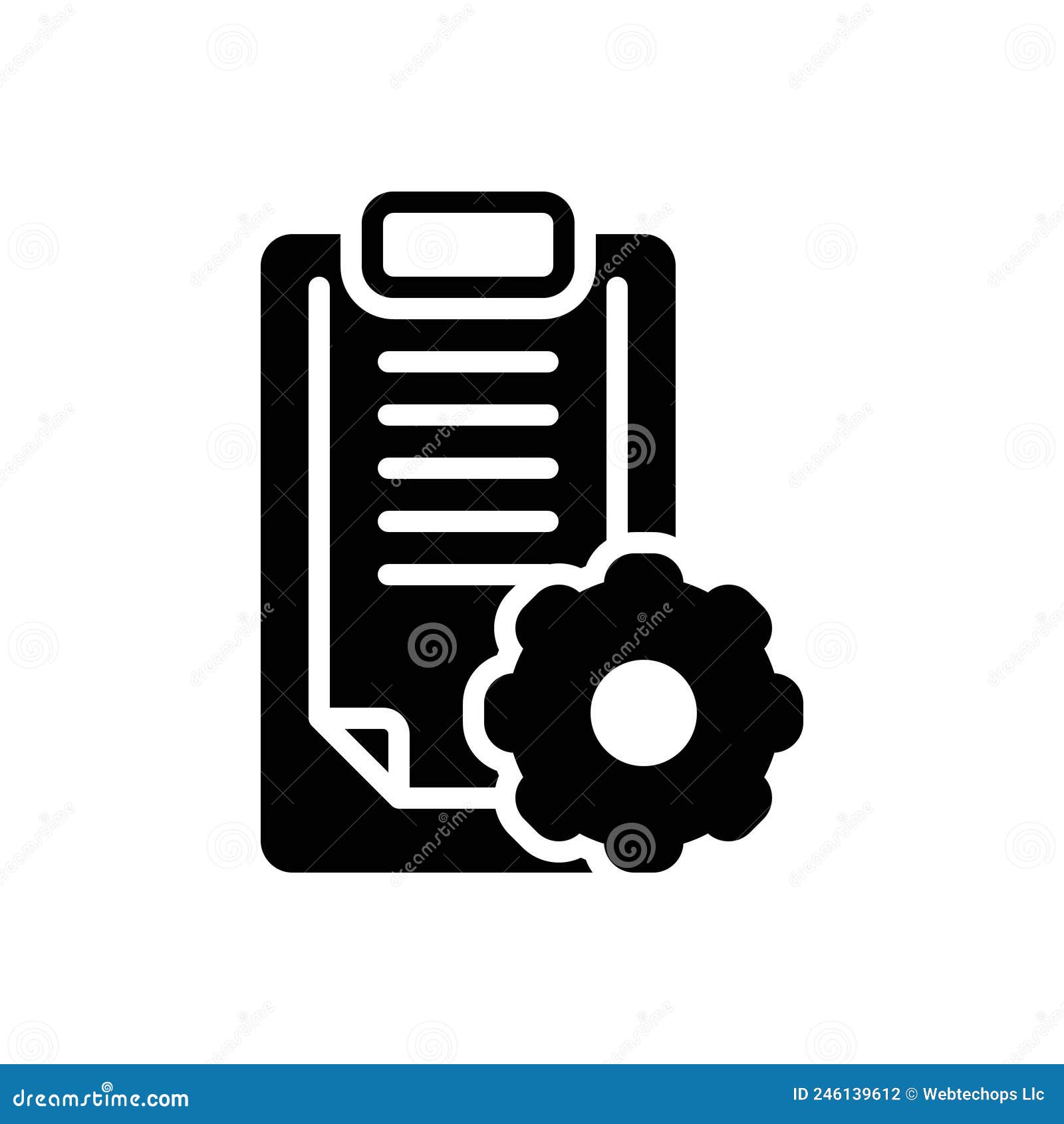 Black Solid Icon for Mandate, Project and Directive Stock Vector ...