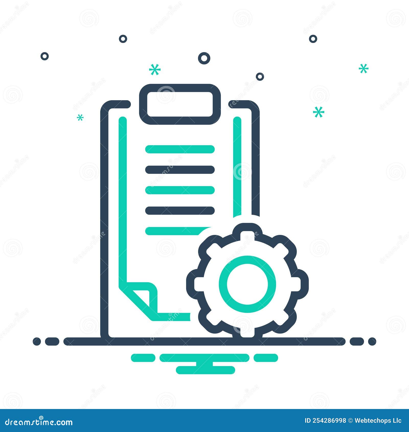 Mix Icon for Mandate, Authorization and Project Stock Vector ...