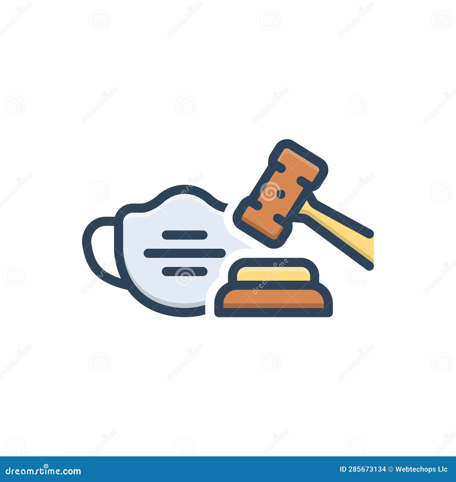 Color Illustration Icon for Mandatory, Compulsory and Mask Stock Vector ...