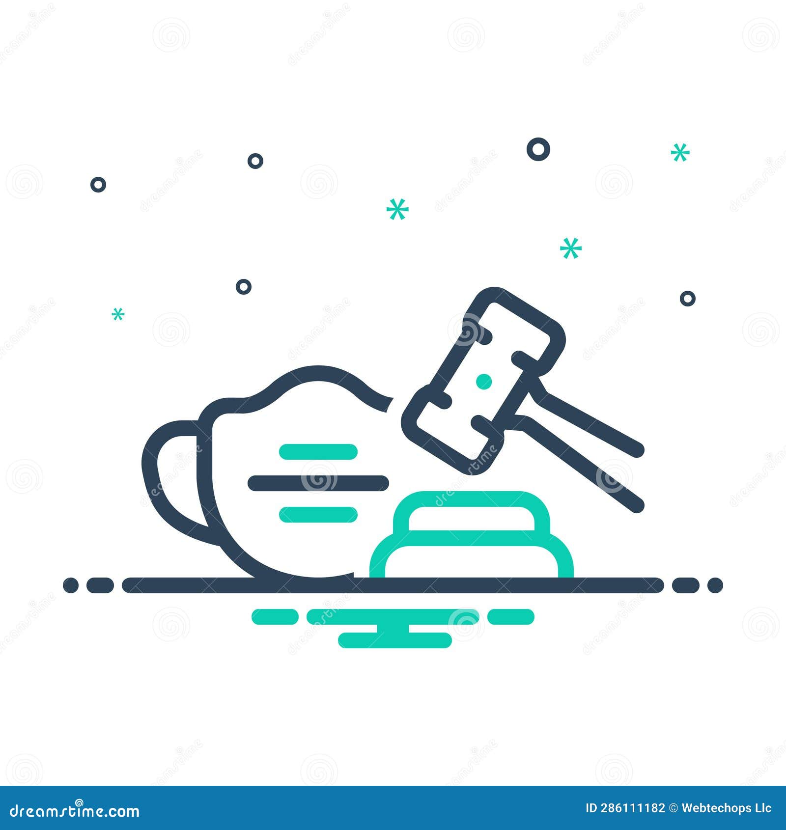 Mix Icon for Mandatory, Compulsory and Face Stock Illustration ...