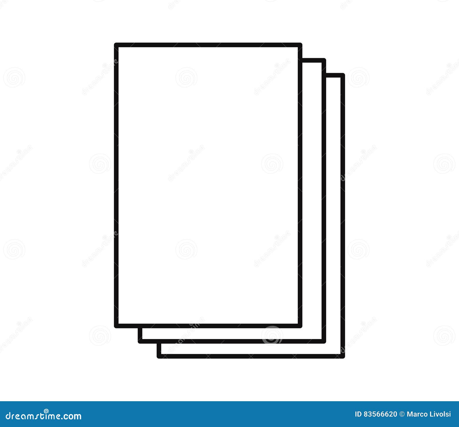 Icon Many Sheets Illustrated Stock Illustration - Illustration of ...