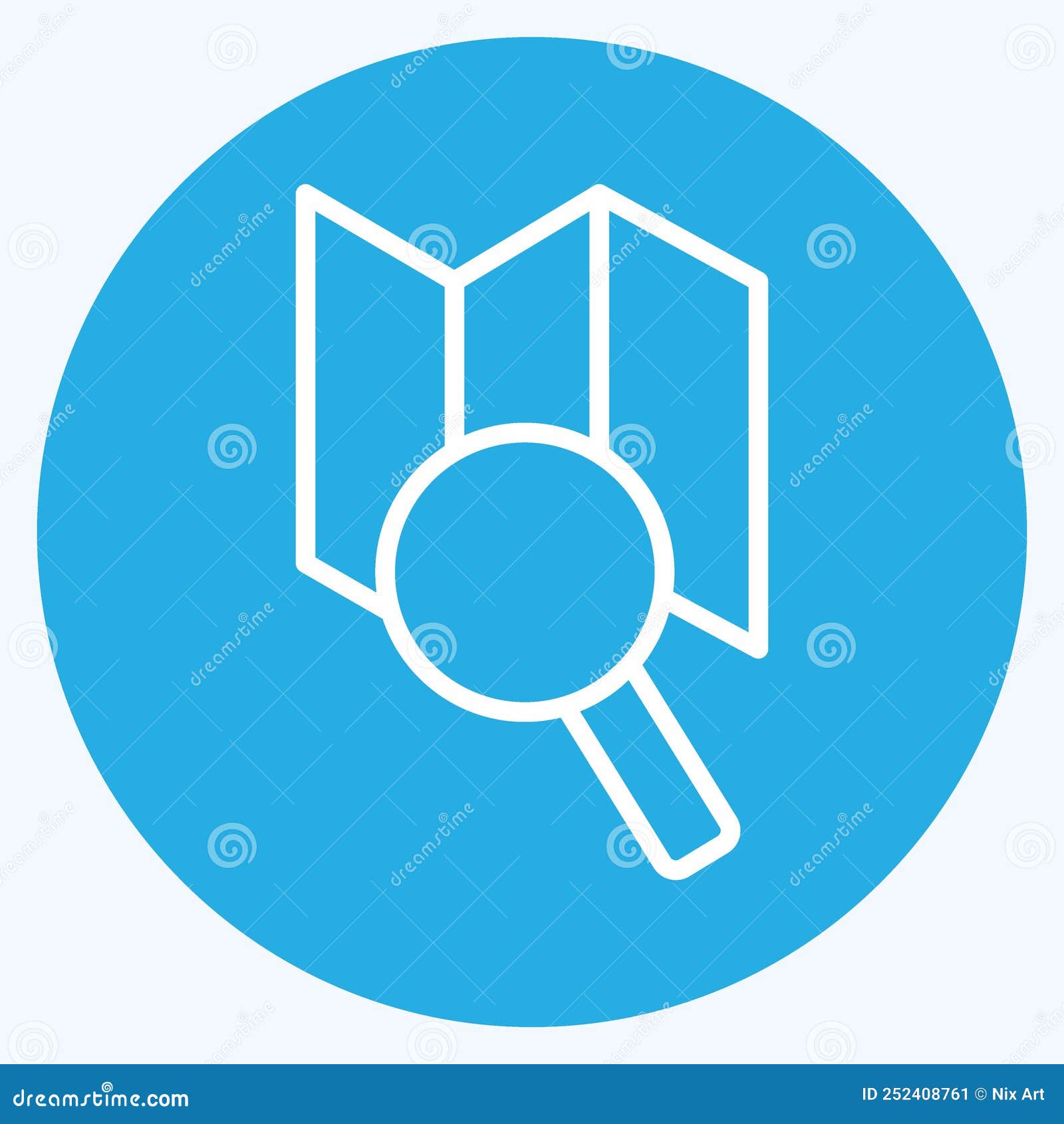 Icon Map. Suitable for Education Symbol. Blue Eyes Style. Simple Design ...