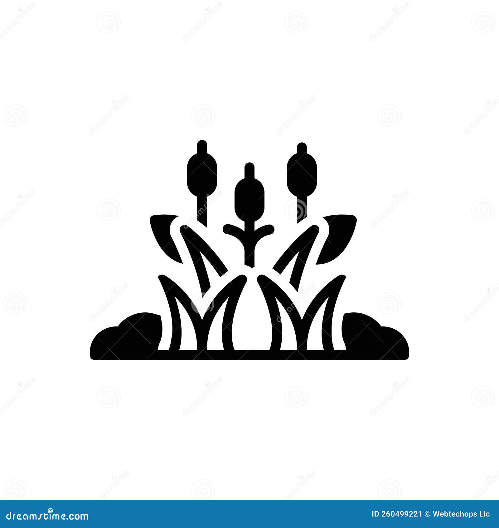 Black Solid Icon for Marsh, Bog and Quagmire Stock Illustration ...