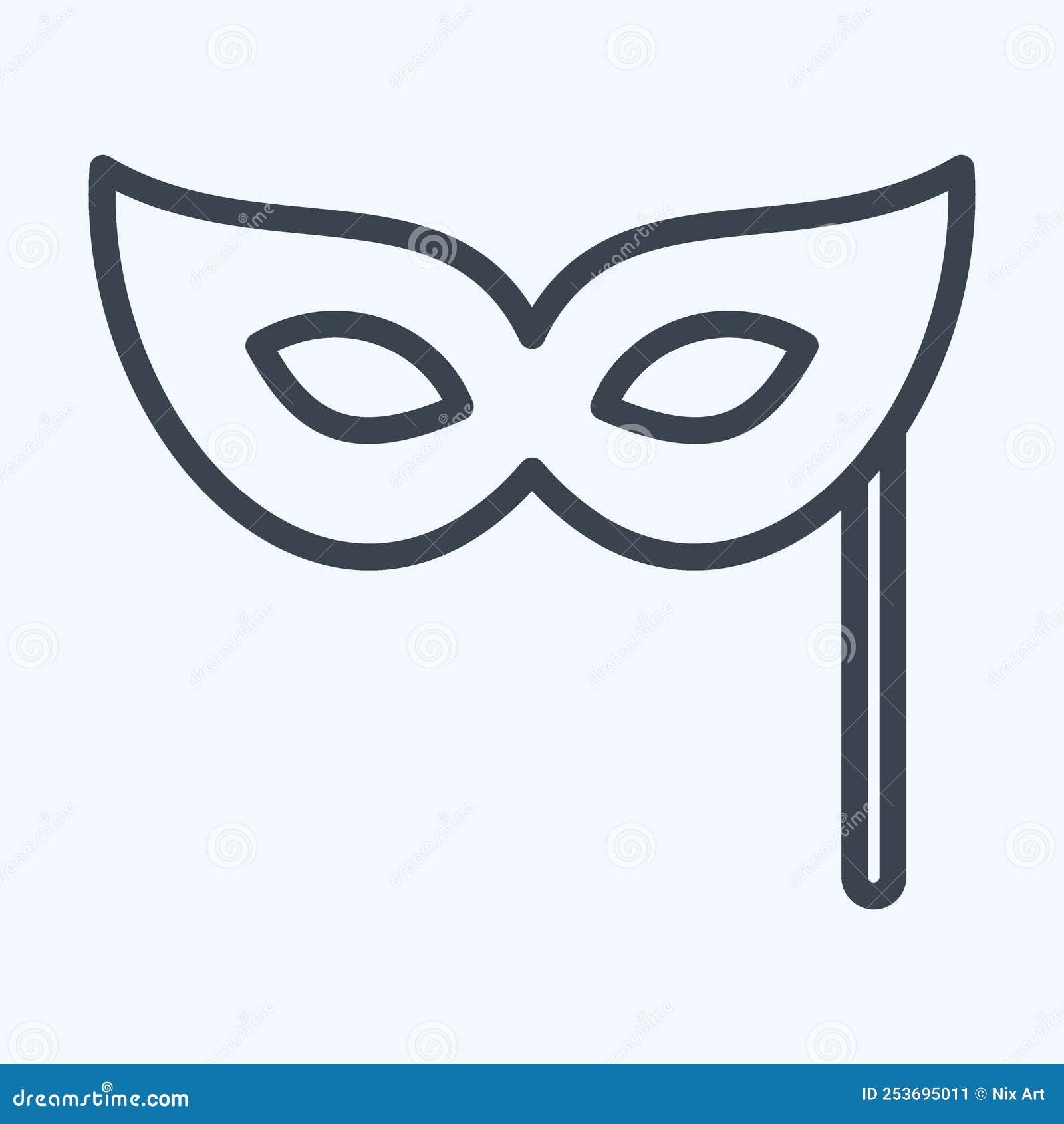 Icon Masquerade. Suitable for Education Symbol. Line Style. Simple ...