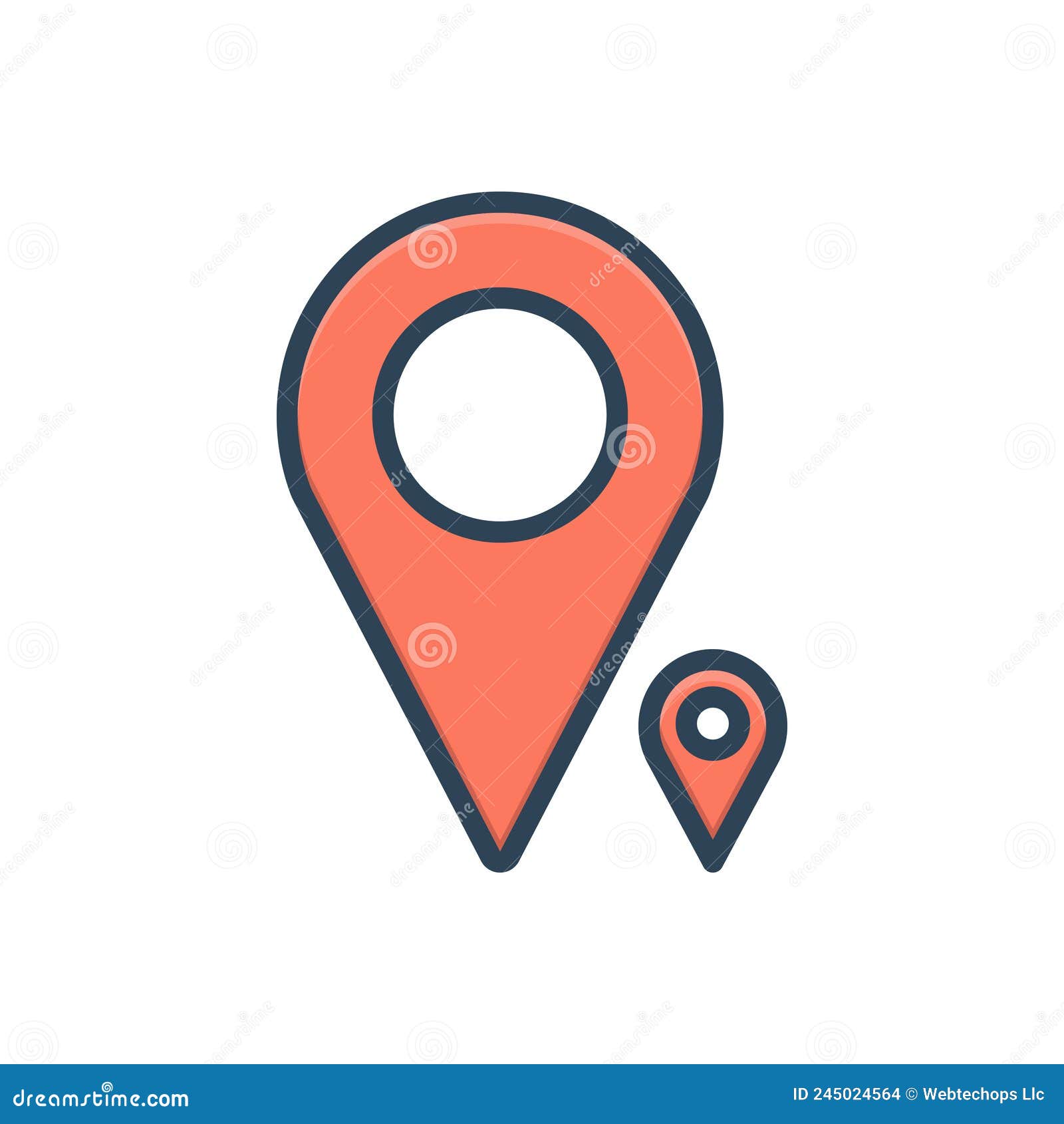 Color Illustration Icon for Massive, Extensive and Enormous Stock ...