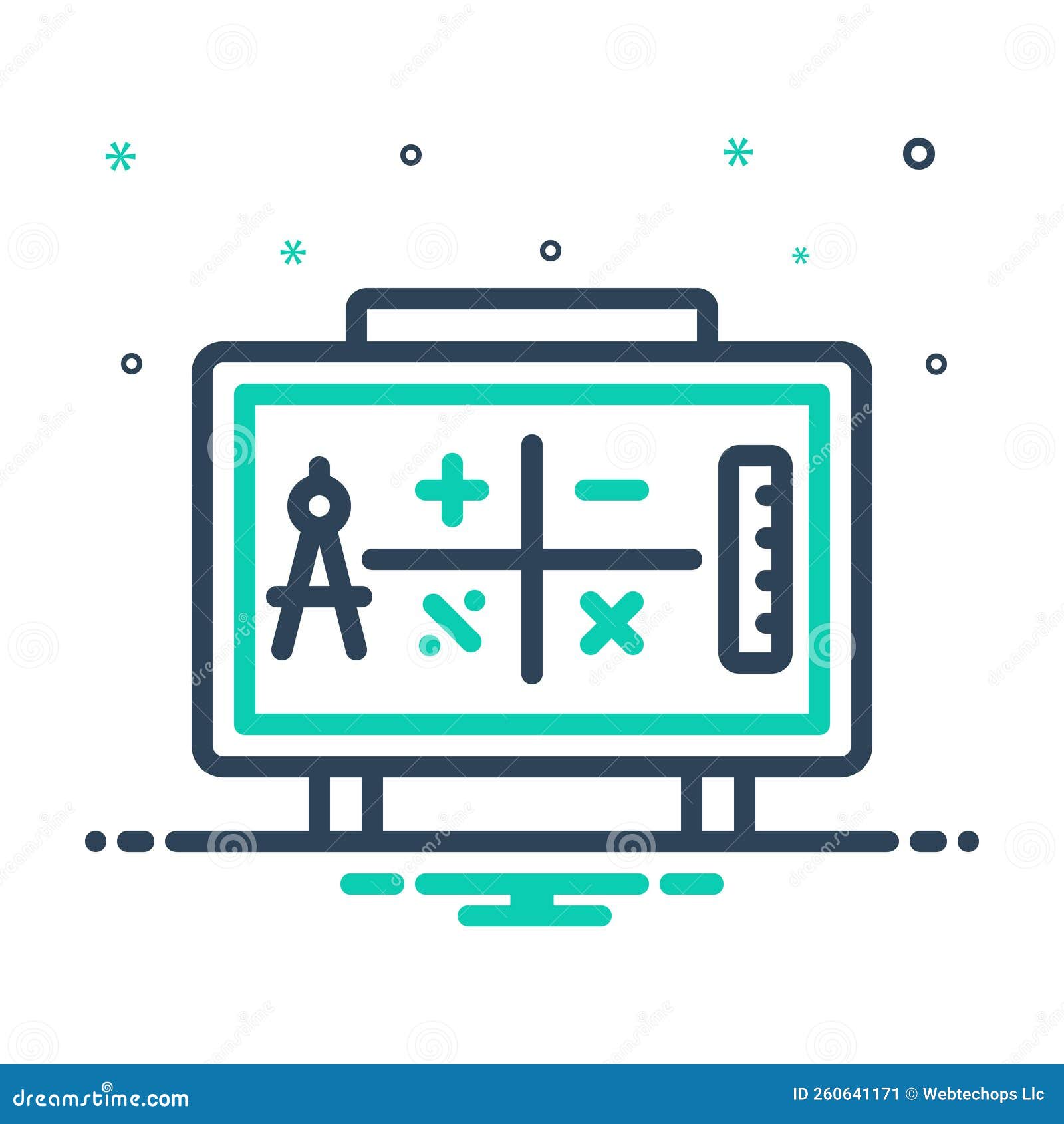 Mix Icon for Math, Concept and Formula Stock Vector - Illustration of ...