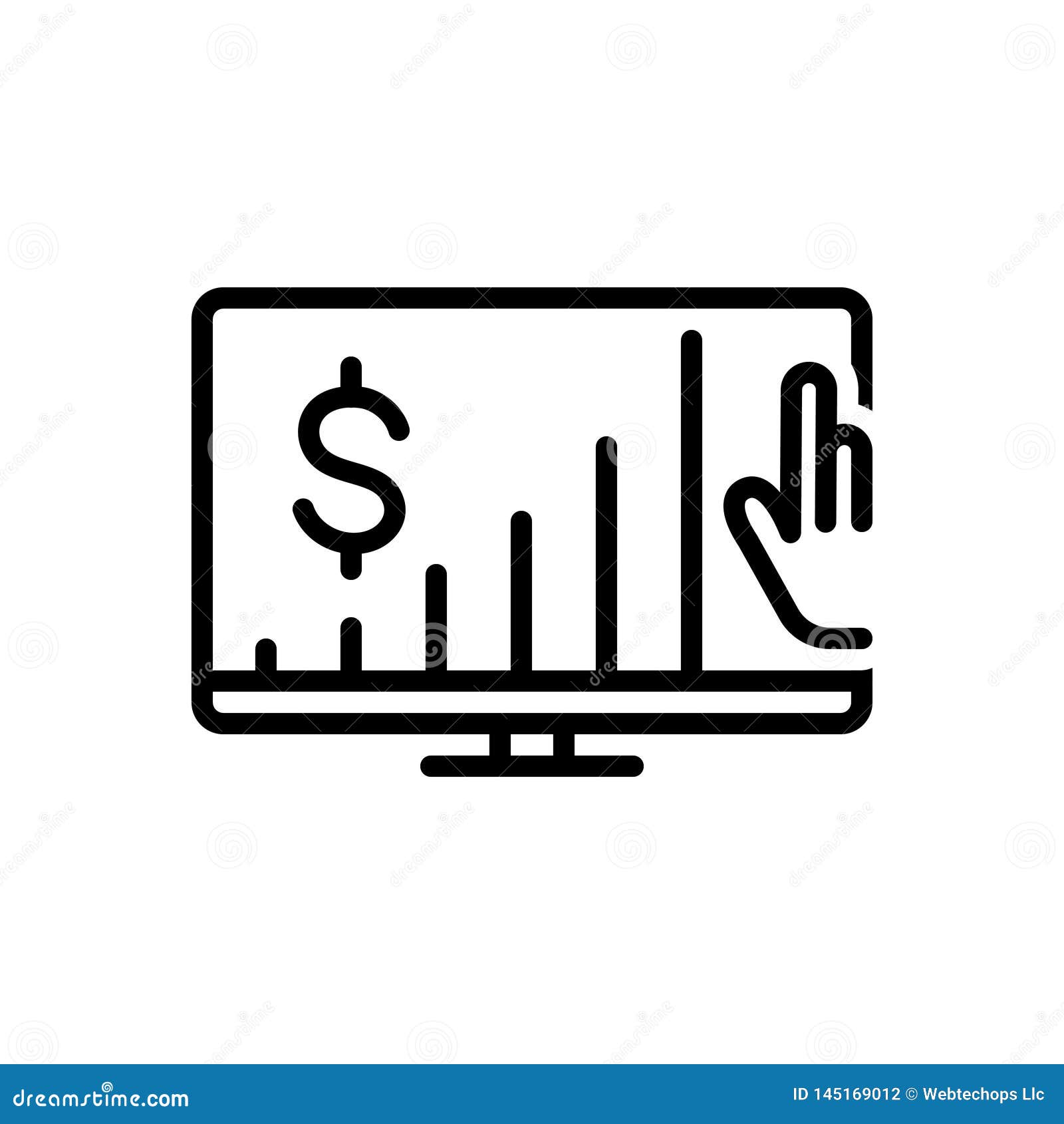 Black Line Icon for Maximize, Sale and Marketing Stock Vector ...