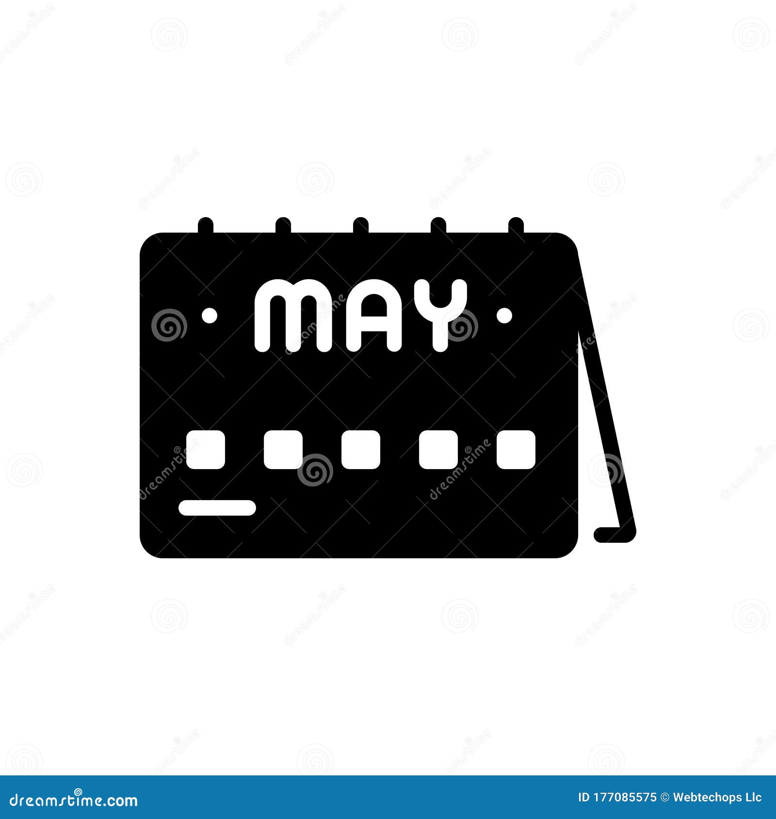 Black Solid Icon for May, Month and Banner Stock Vector - Illustration ...