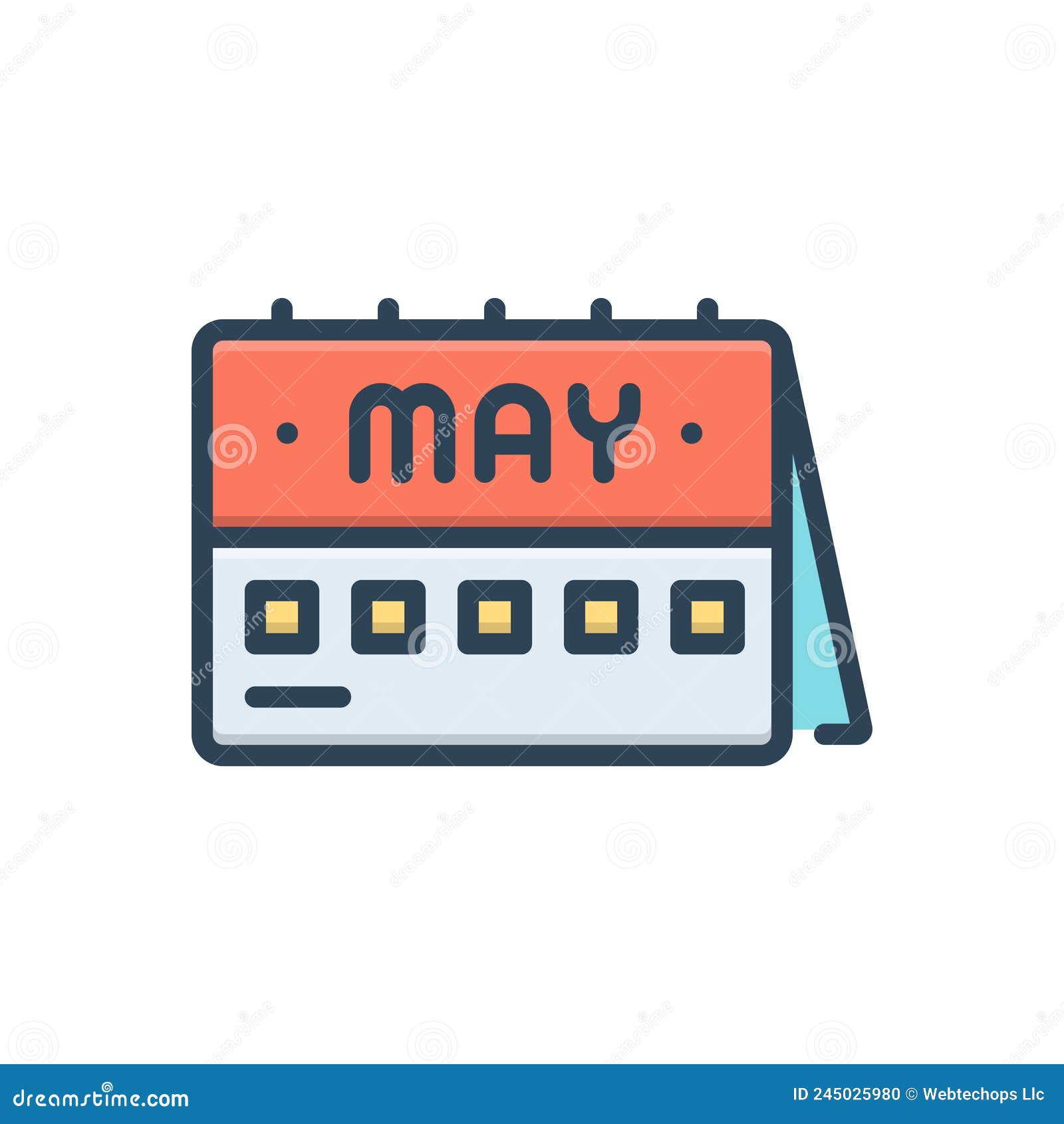 Color Illustration Icon for May, Month and Banner Stock Illustration ...