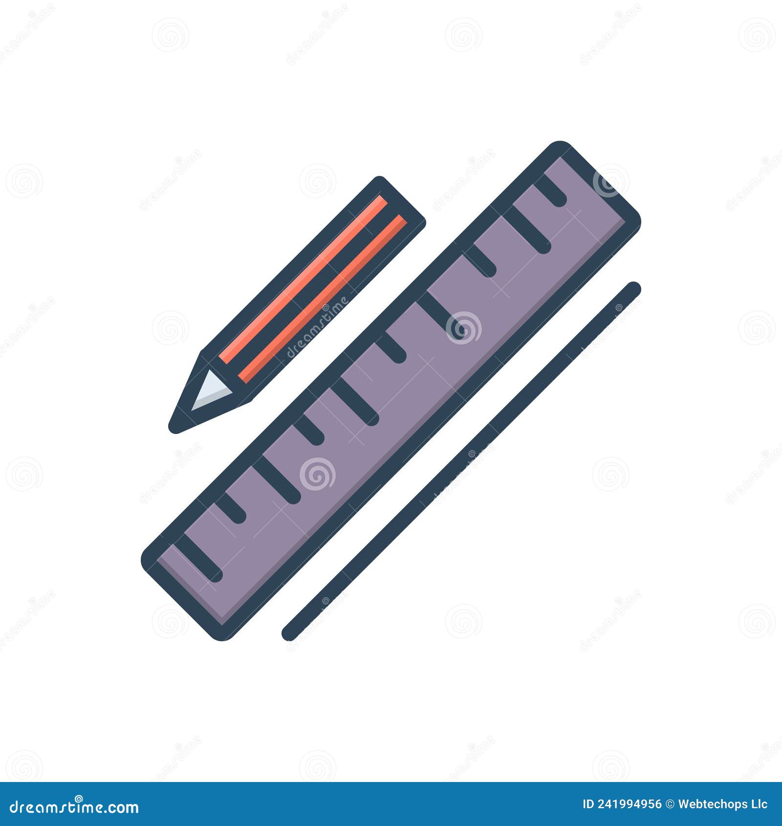 Color Illustration Icon for Measuring, Calibrating and Ruler Stock ...