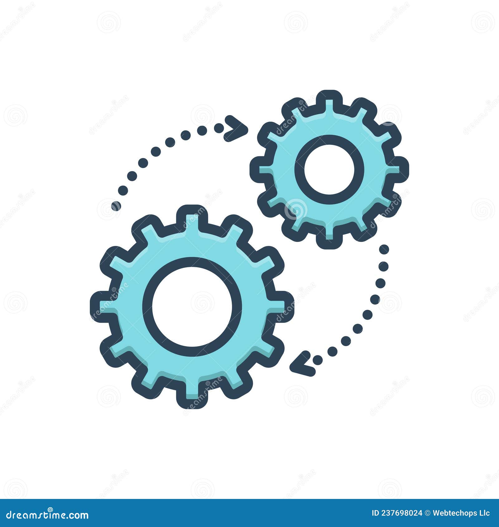 Color Illustration Icon for Mechanism, Development and Cogwheel Stock ...