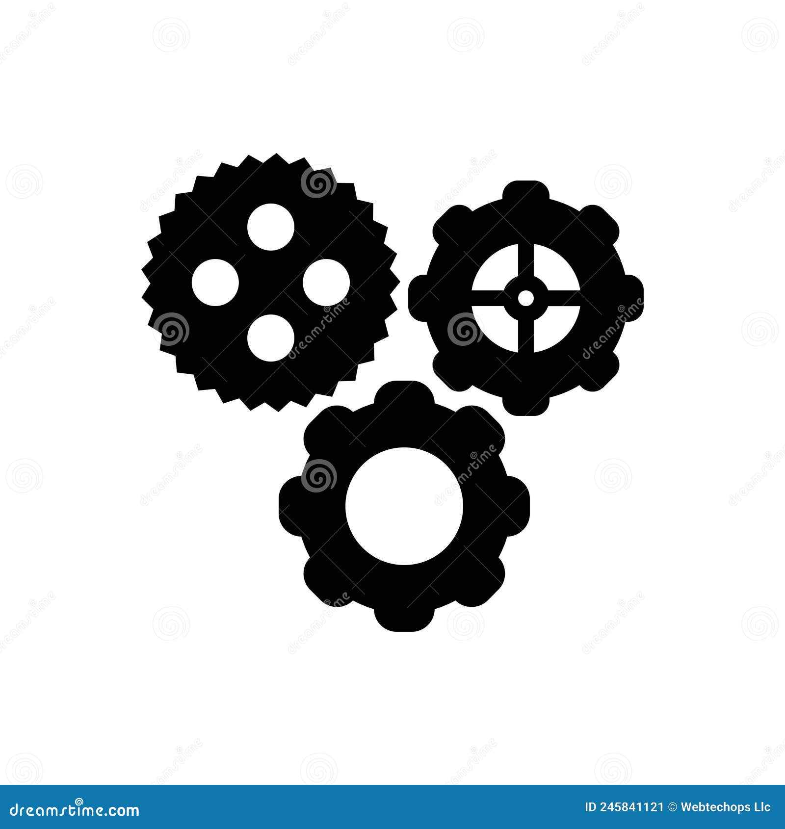Black Solid Icon for Mechanisms, Appliance and Setting Stock Vector ...