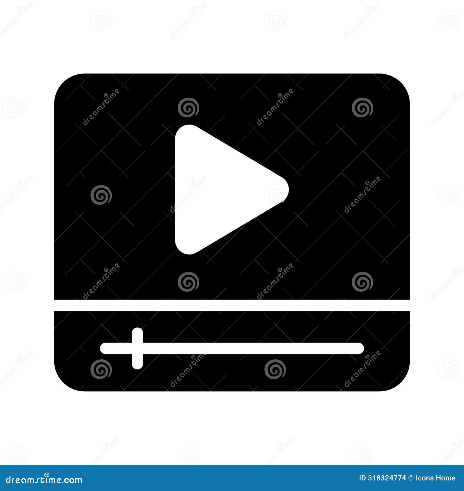 An Icon of Media Player in Modern Style, Ready To Us Vector Stock ...