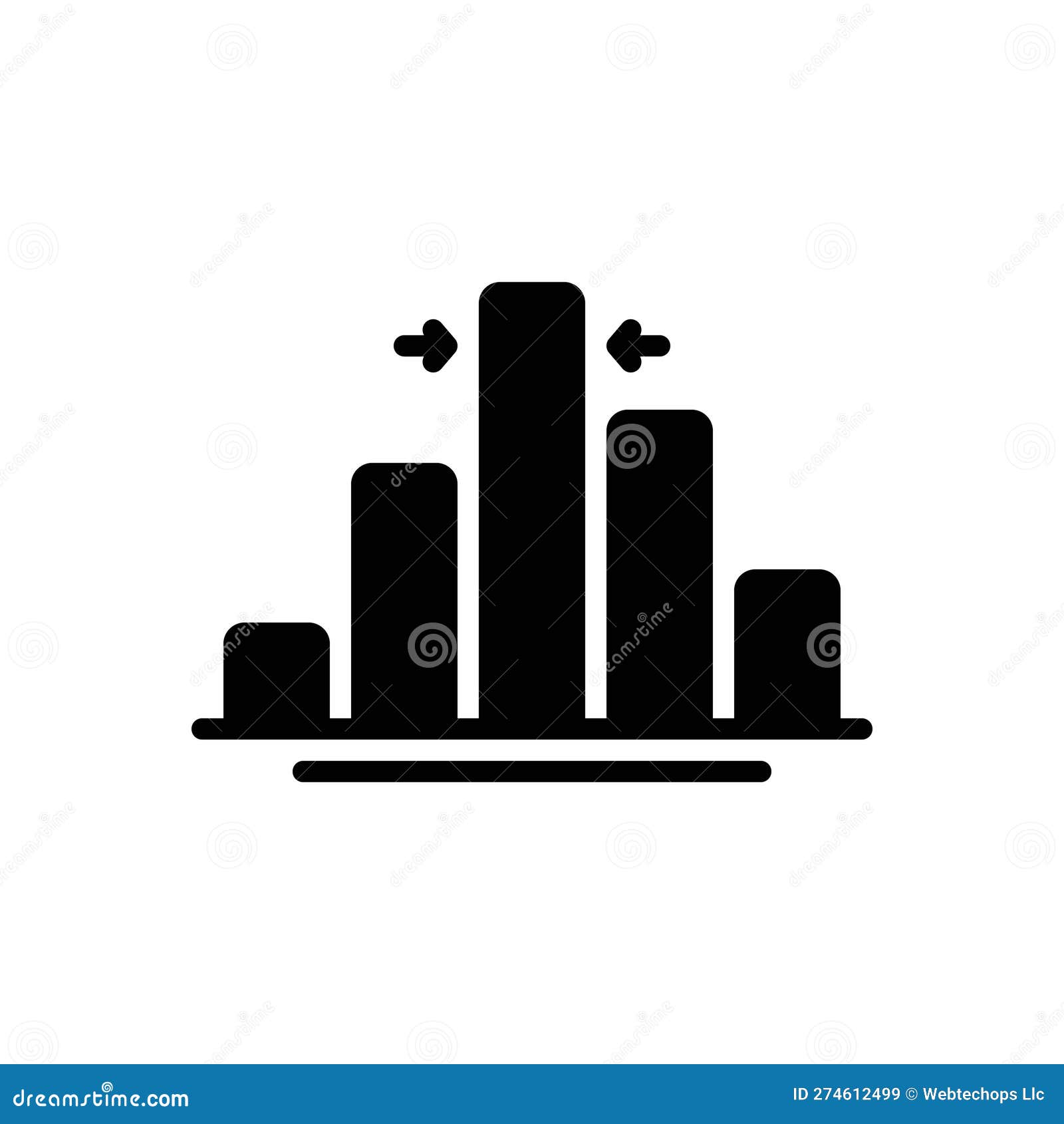 Black Solid Icon for Median, Midpoint and Analysis Stock Vector ...