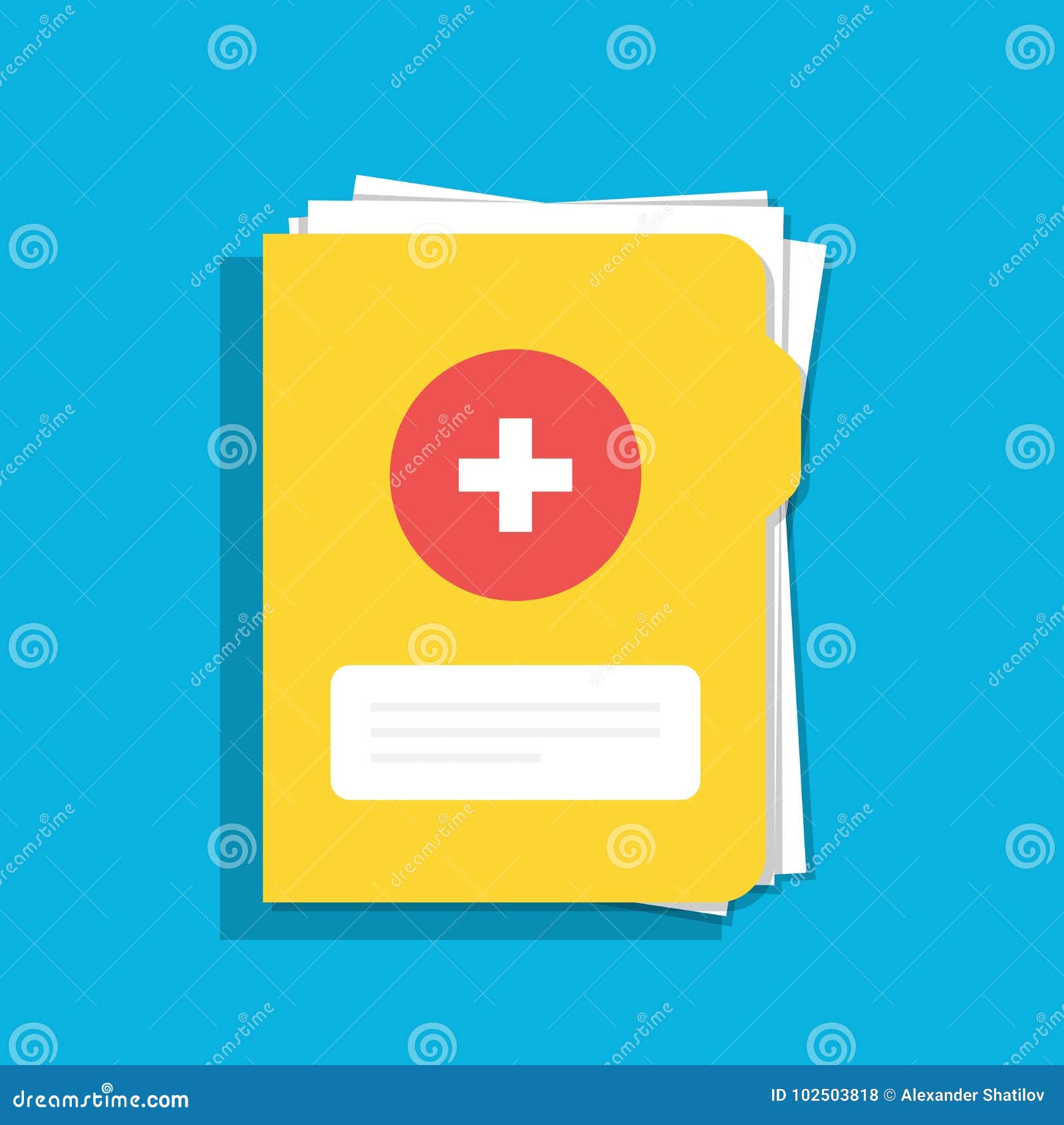 Icon of the Medical Folder for Documents. for Web, Mobile and Computer ...