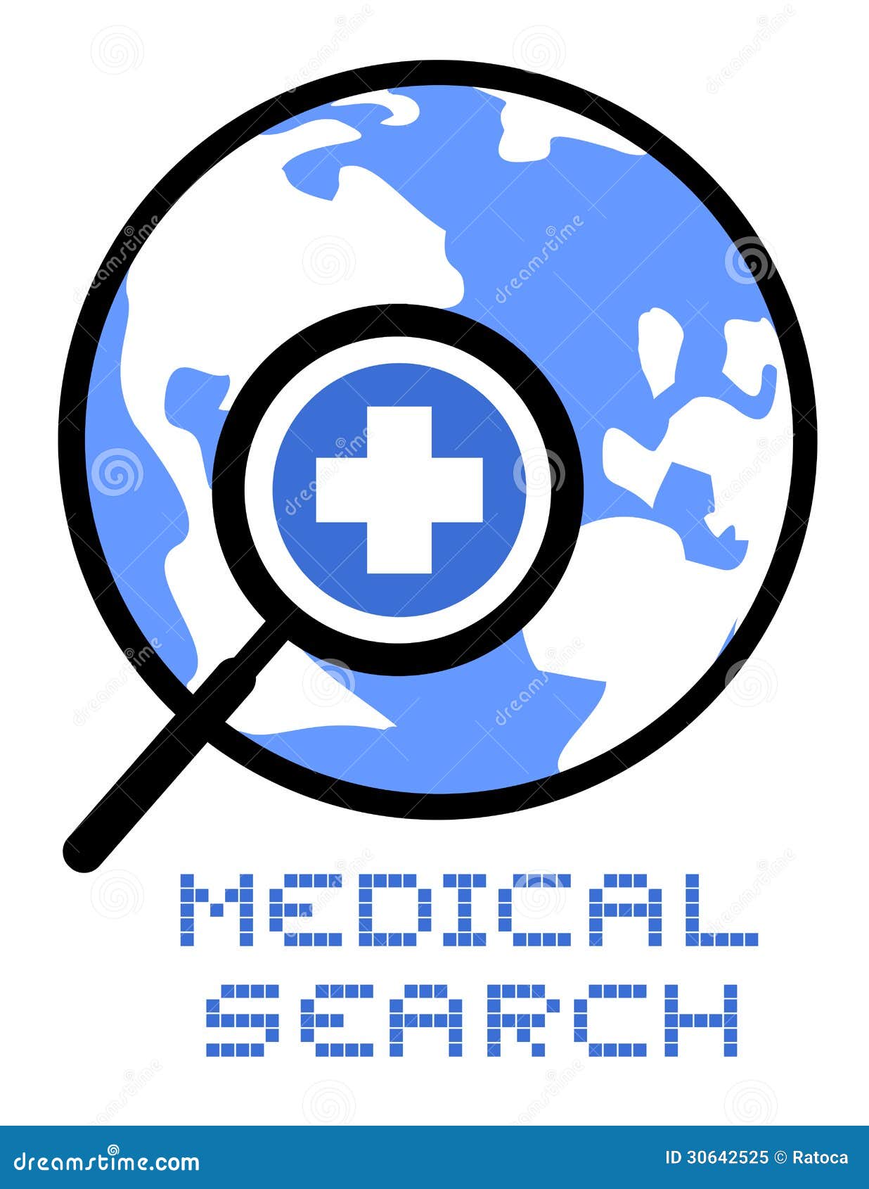Icon medical search stock vector. Illustration of hospital - 30642525