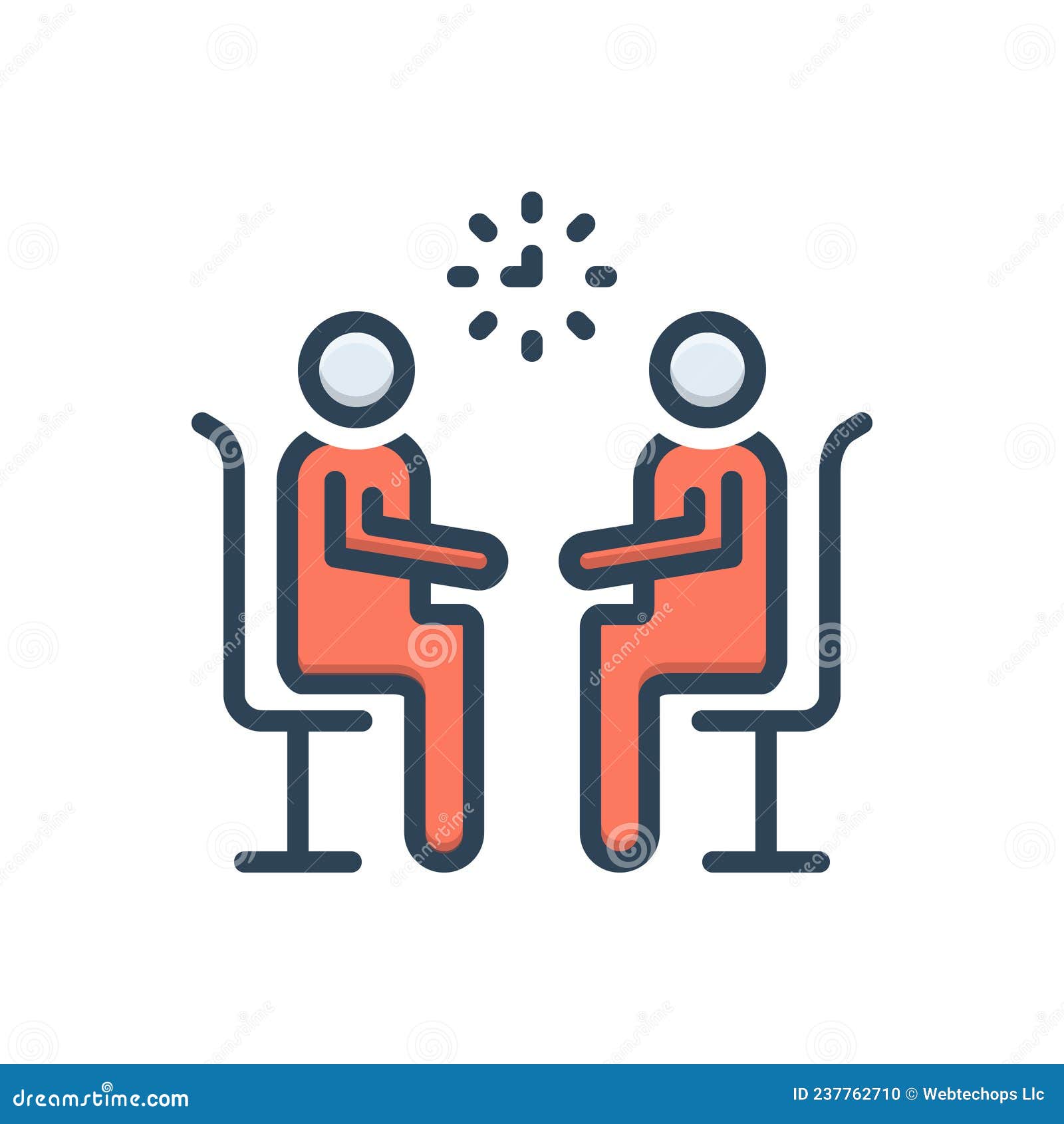 Color Illustration Icon for Meet, Discussion and Communication Stock ...
