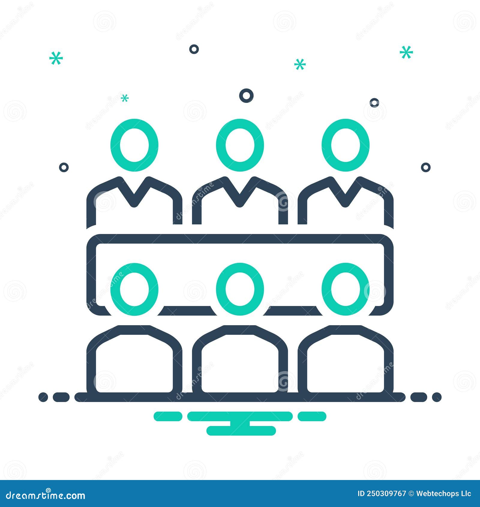 Mix Icon for Meets, People and Talk Stock Illustration - Illustration ...