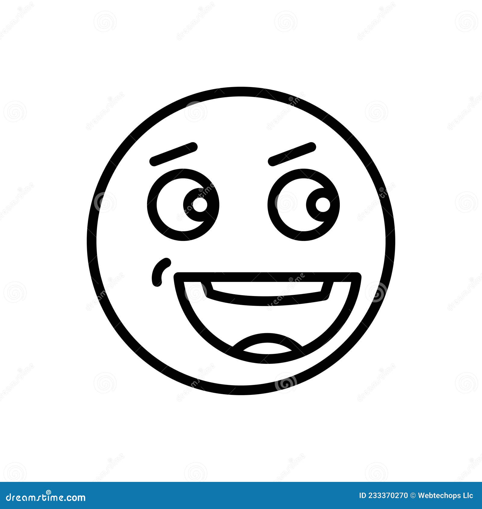 Black Line Icon for Mem, Emoji and Comic Stock Vector - Illustration of ...