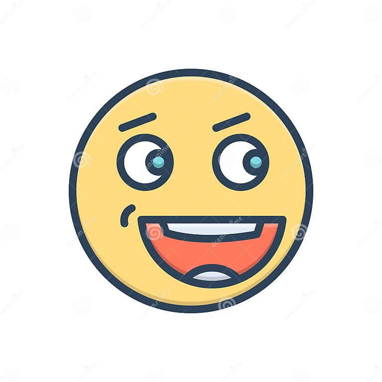 Color Illustration Icon for Mem, Emoji and Cheerful Stock Vector ...