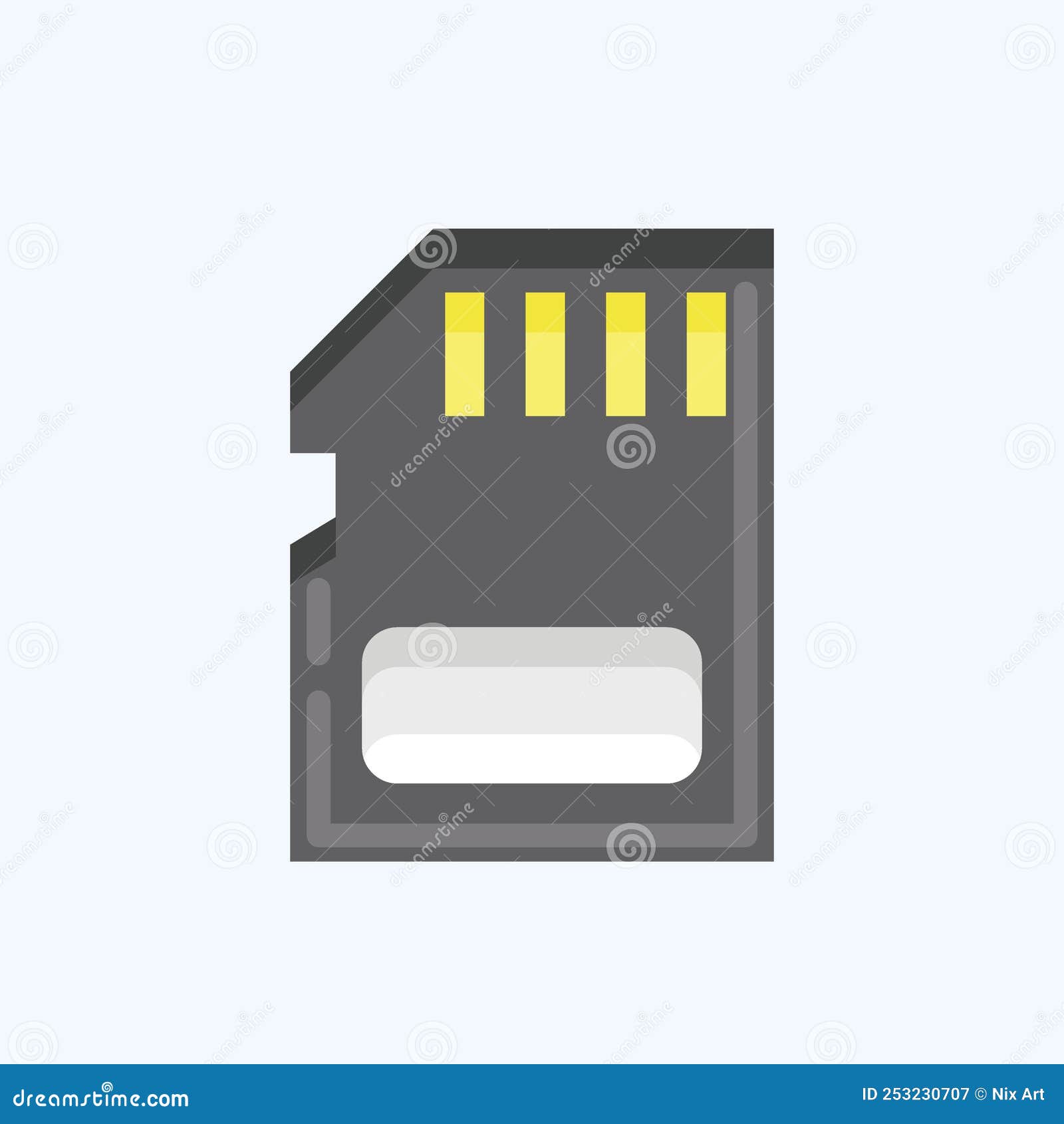 Icon Memory Card. Suitable for Computer Components Symbol. Flat Style ...