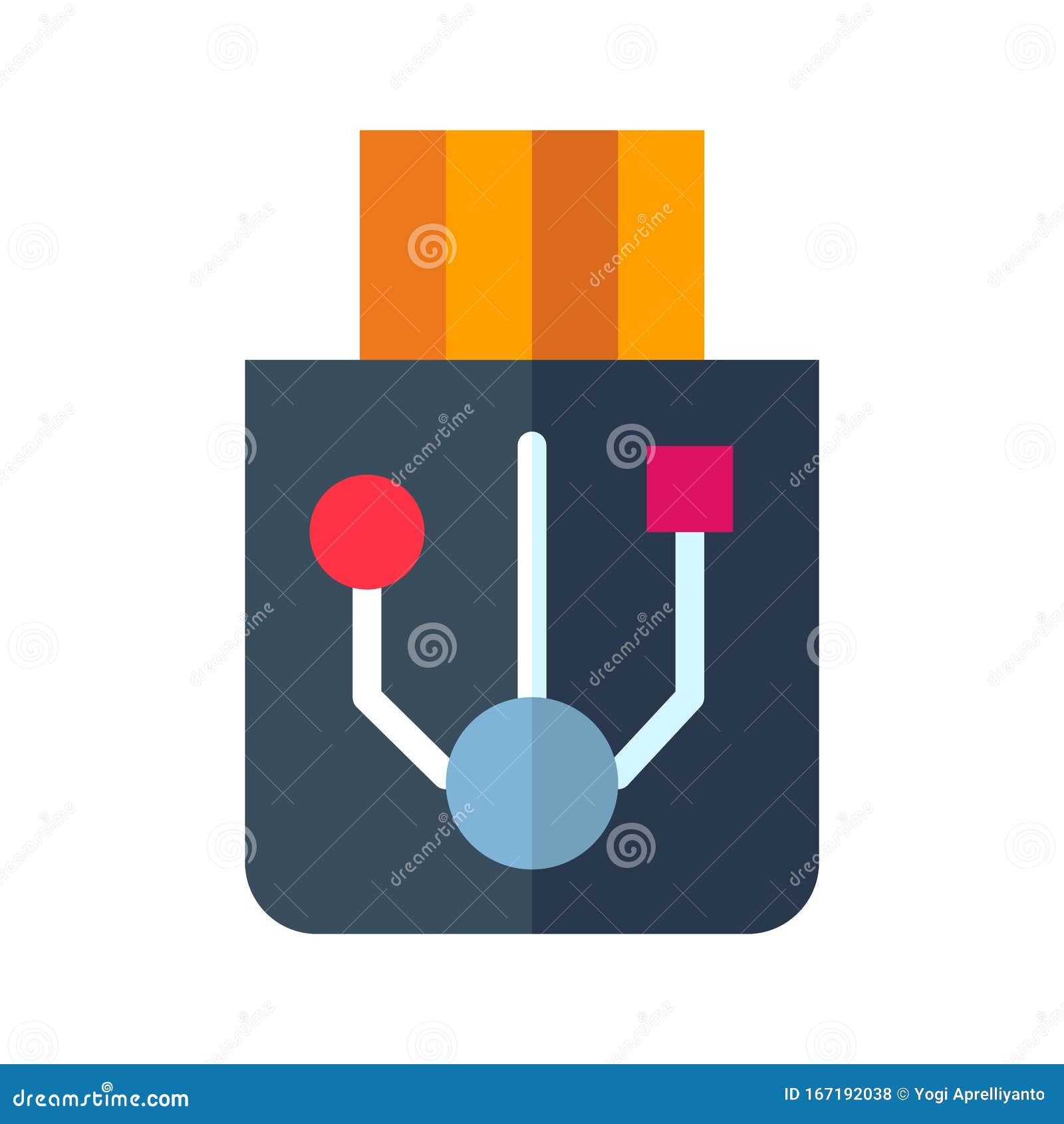 Icon Memory in Flat Style. Vector Illustration and Editable Stroke ...