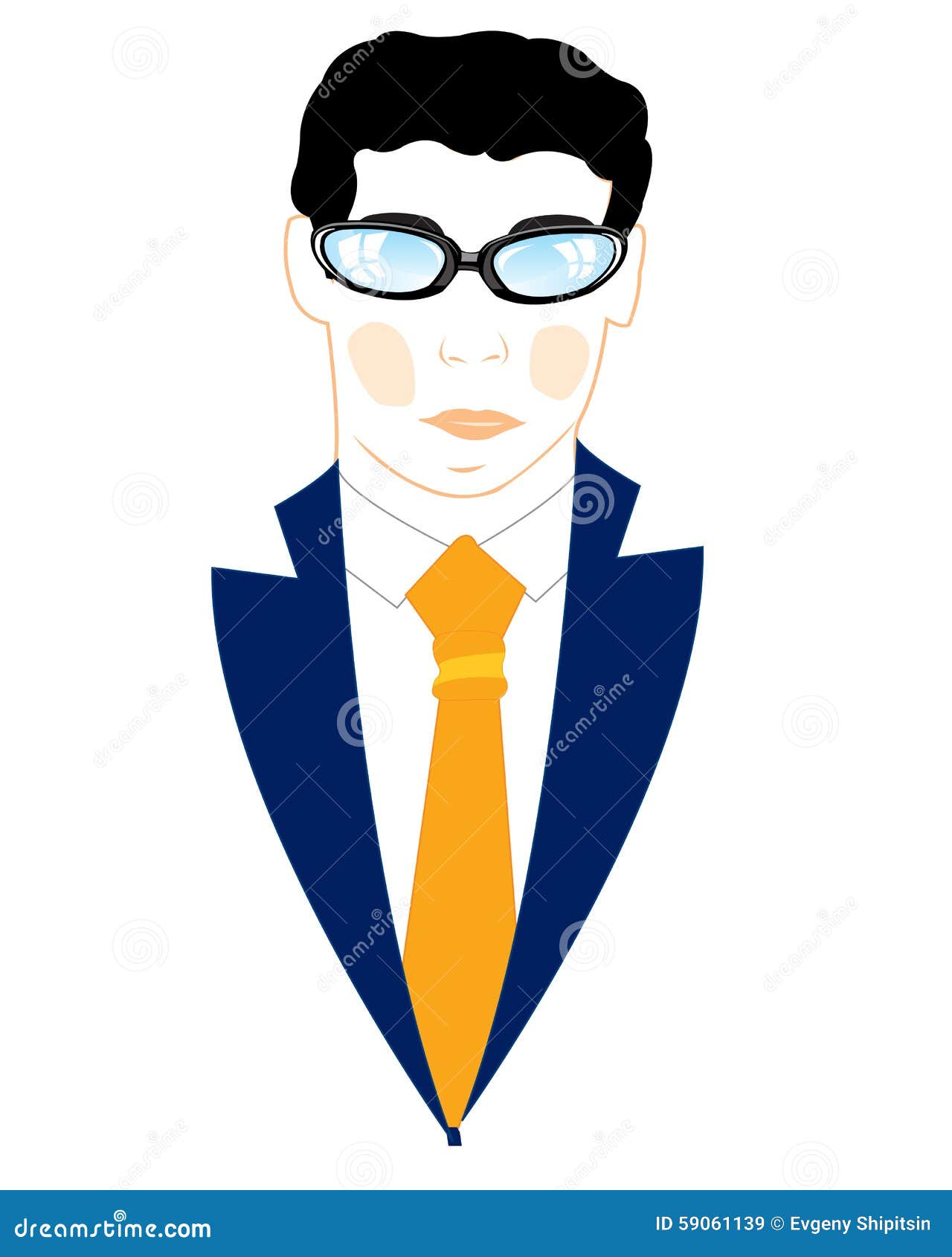 Icon men in suit stock vector. Illustration of main, employee - 59061139