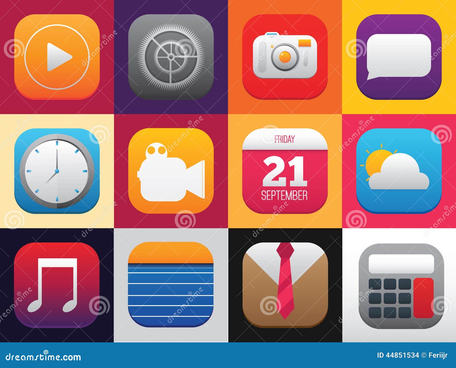 Vector Set Icon Menu stock vector. Illustration of graphic - 44851534