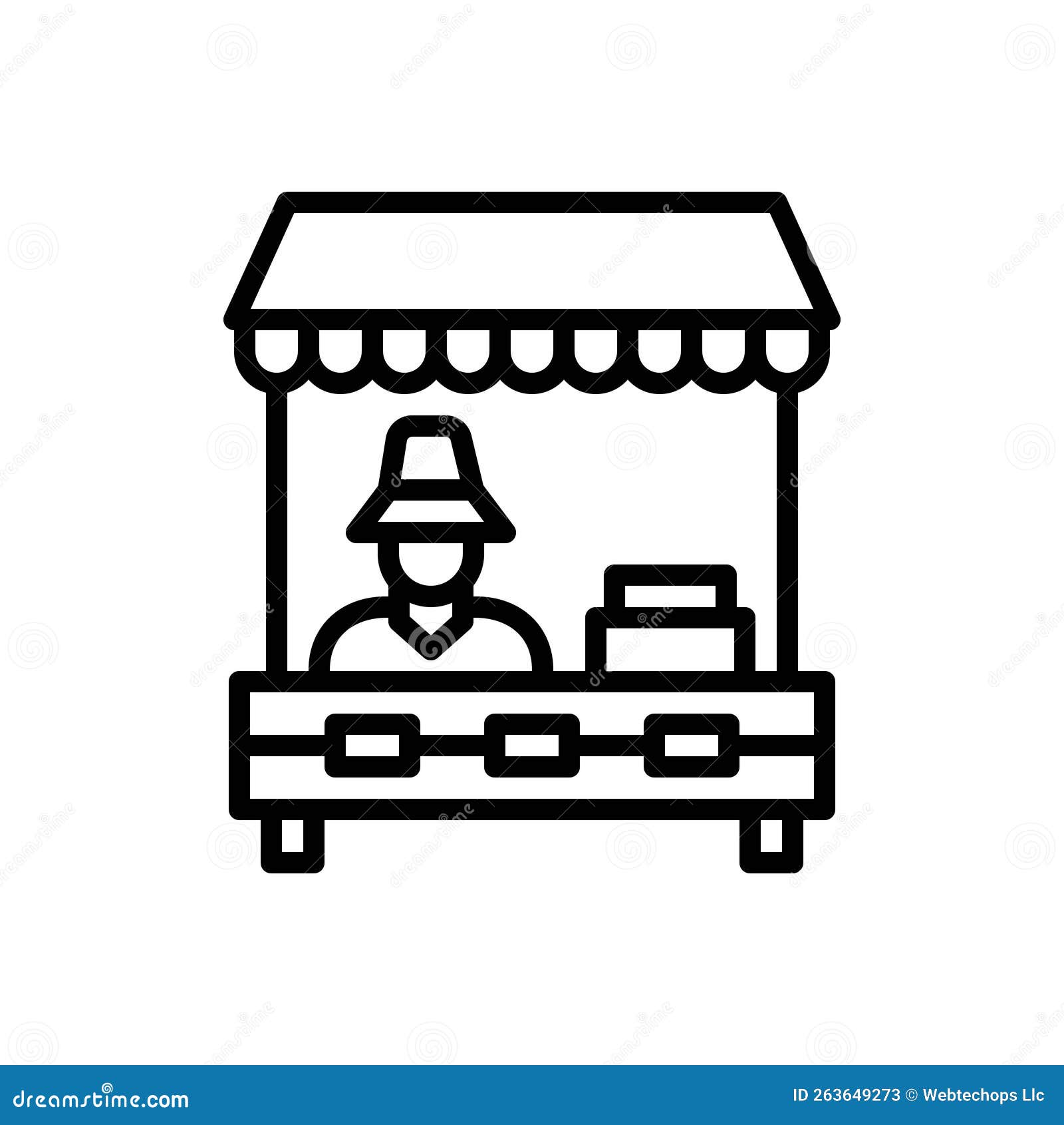 Black Line Icon for Merchants, Trader and Commercial Stock Vector ...