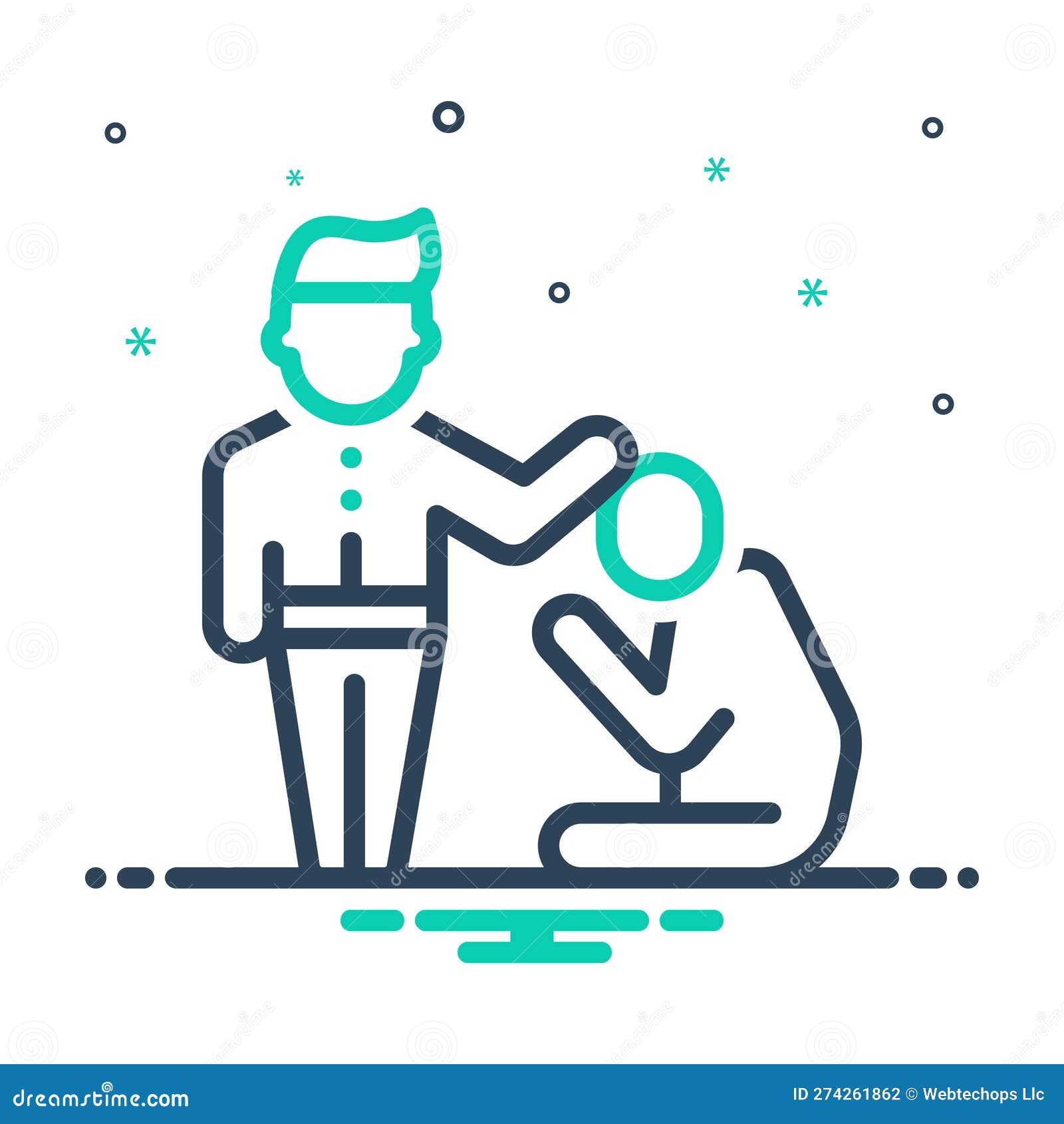 Mix Icon for Mercy, Benevolence and Clemency Stock Illustration ...