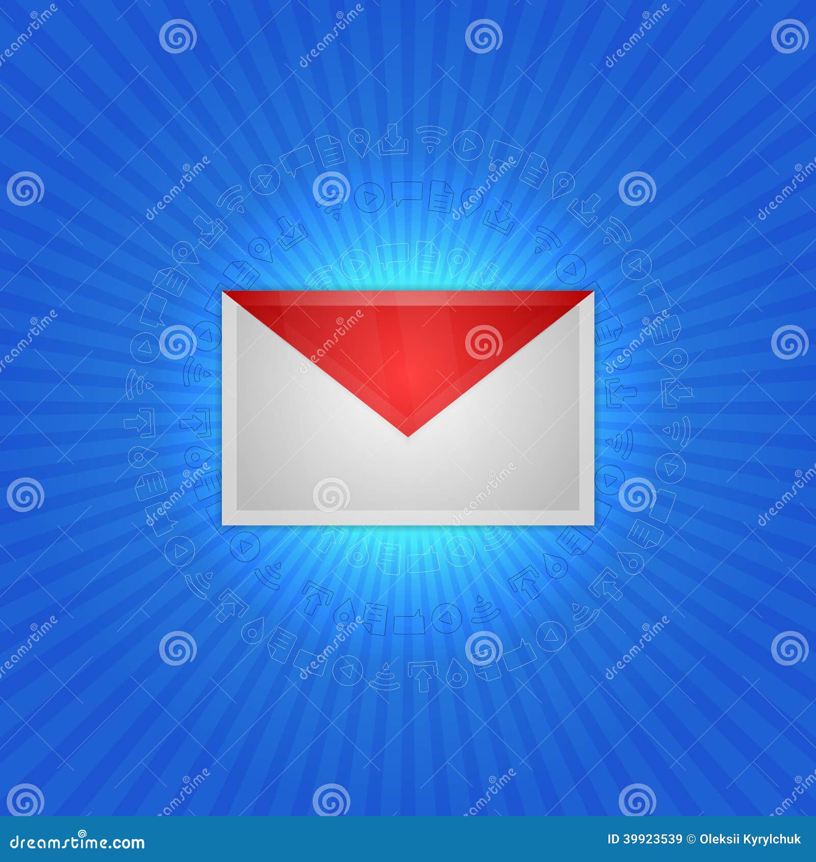 Message Envelope And Heart Notification Icon Cartoon Vector ...