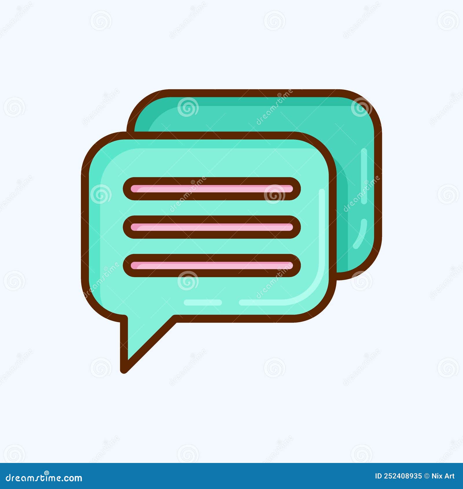 Icon Messages. Suitable for Branding Symbol. Flat Style. Simple Design ...