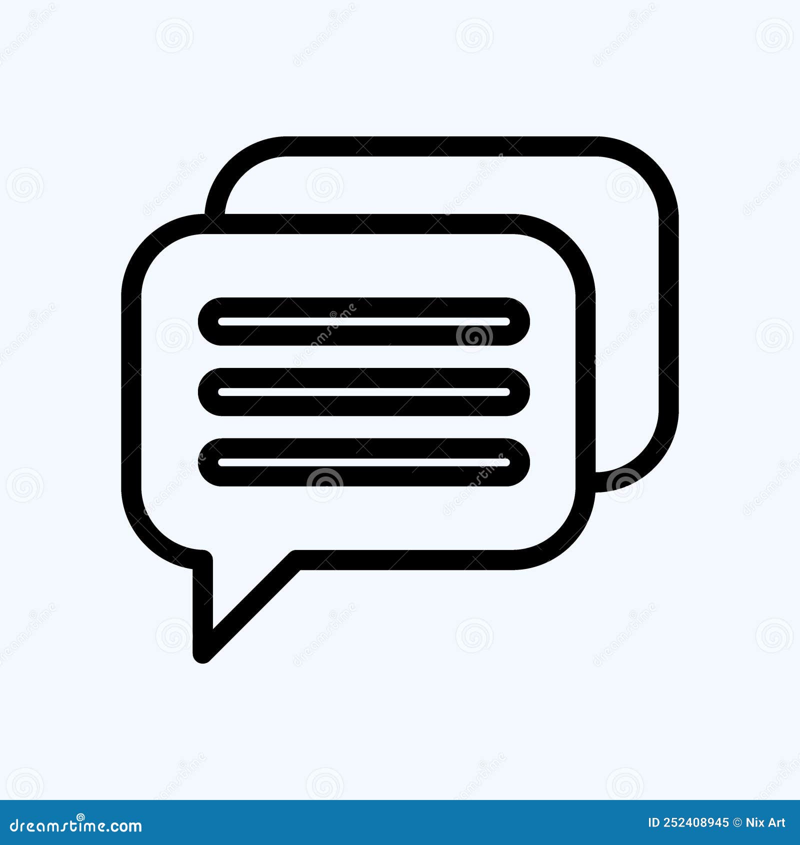 Icon Messages. Suitable for Branding Symbol. Line Style. Simple Design ...