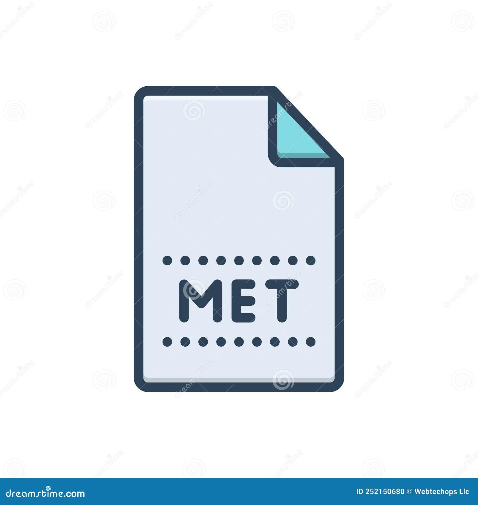 Color Illustration Icon for Met, Document and Format Stock Vector ...