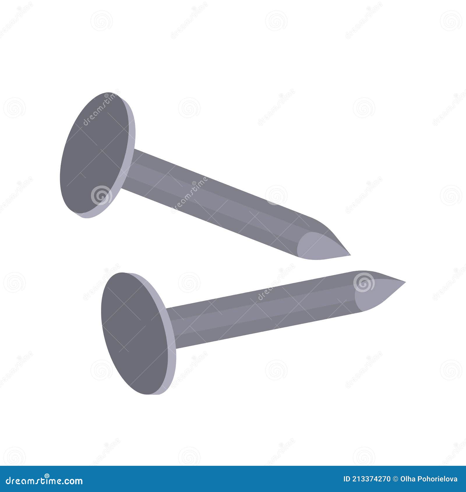 Icon of Metal Nails for Construction. Vector Illustration Isolated ...