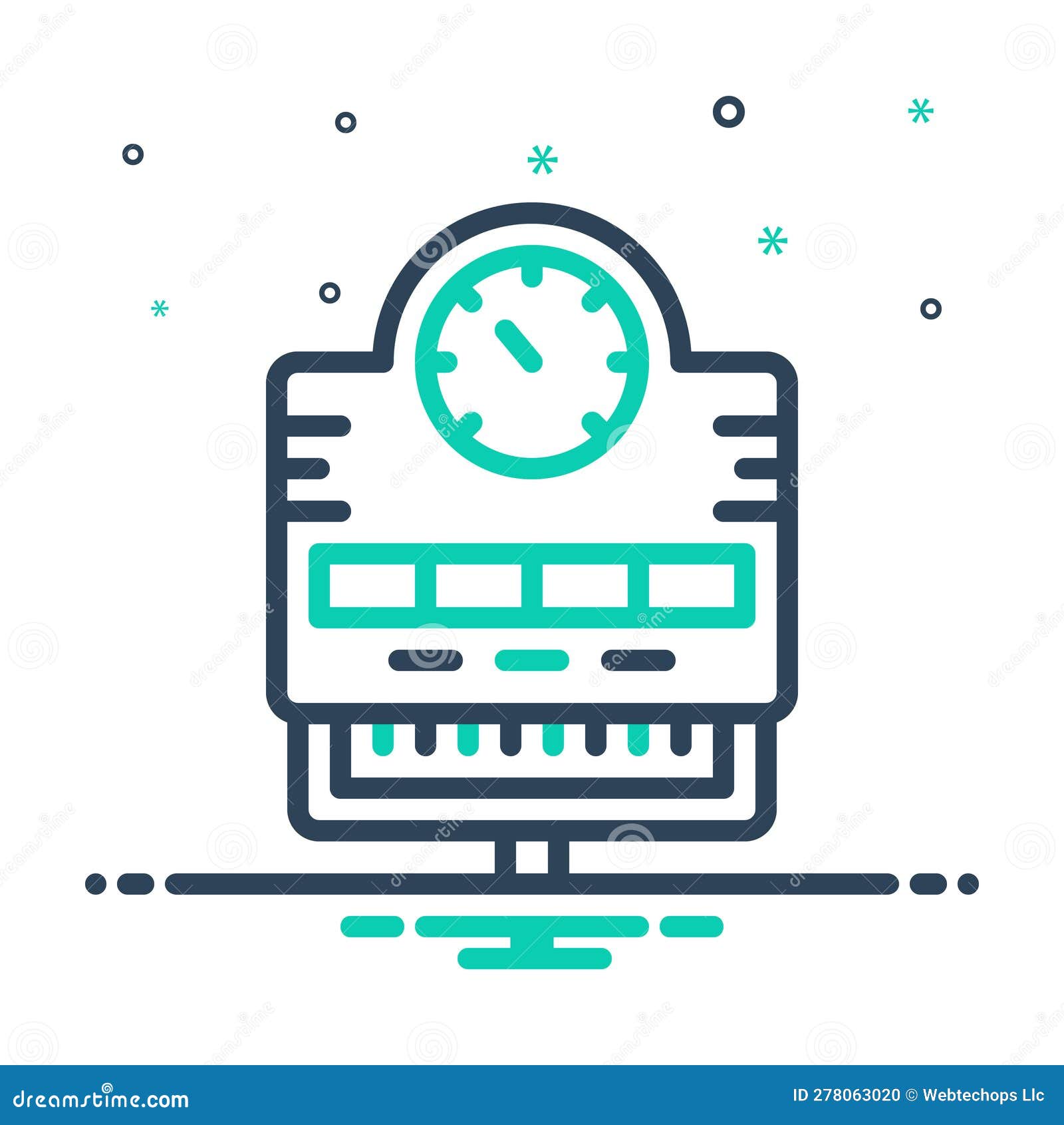 Mix Icon for Meters, Numerator and Measurement Stock Illustration ...