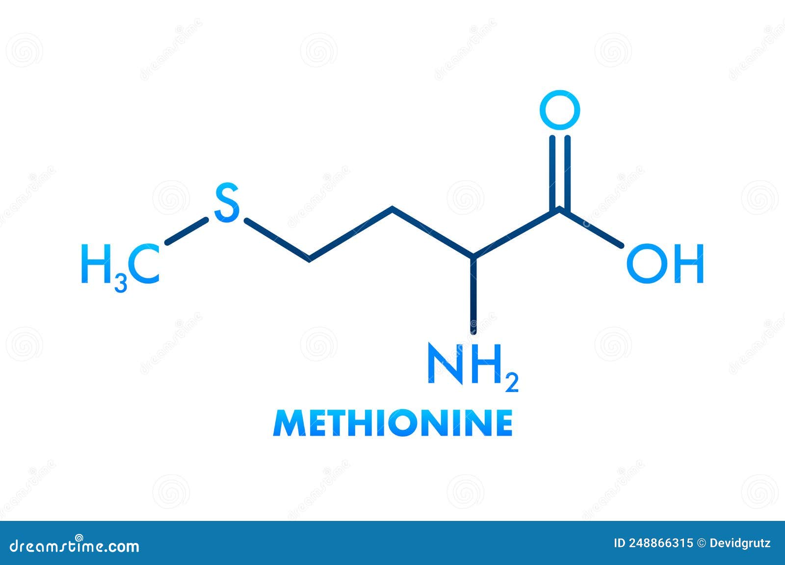 Icon With Methionine Formula. Amino Acid Molecule Cartoon Vector ...