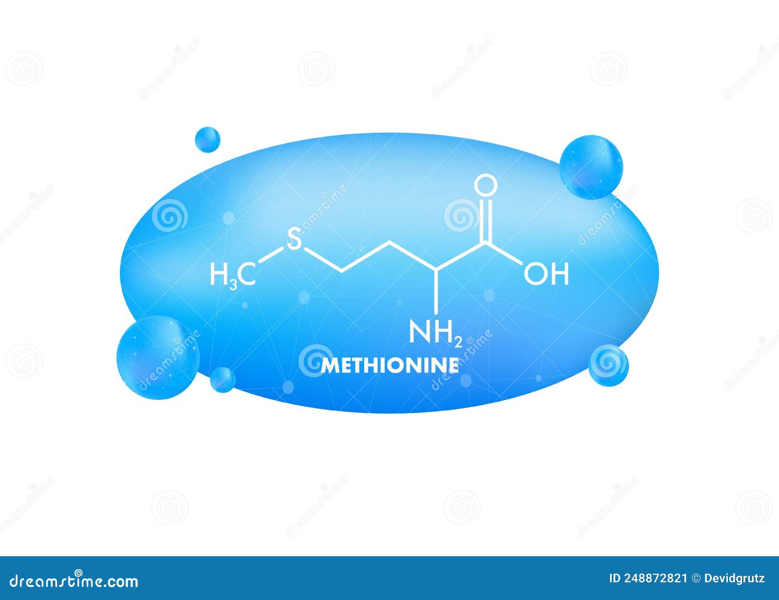Icon with Methionine Formula. Amino Acid Molecule Stock Vector ...