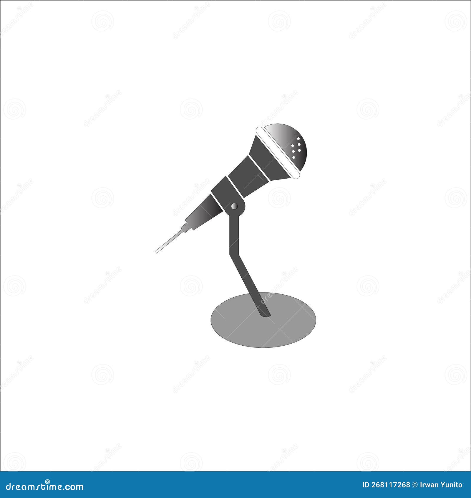 Icon Microphone Stand Template Design Stock Illustration - Illustration ...