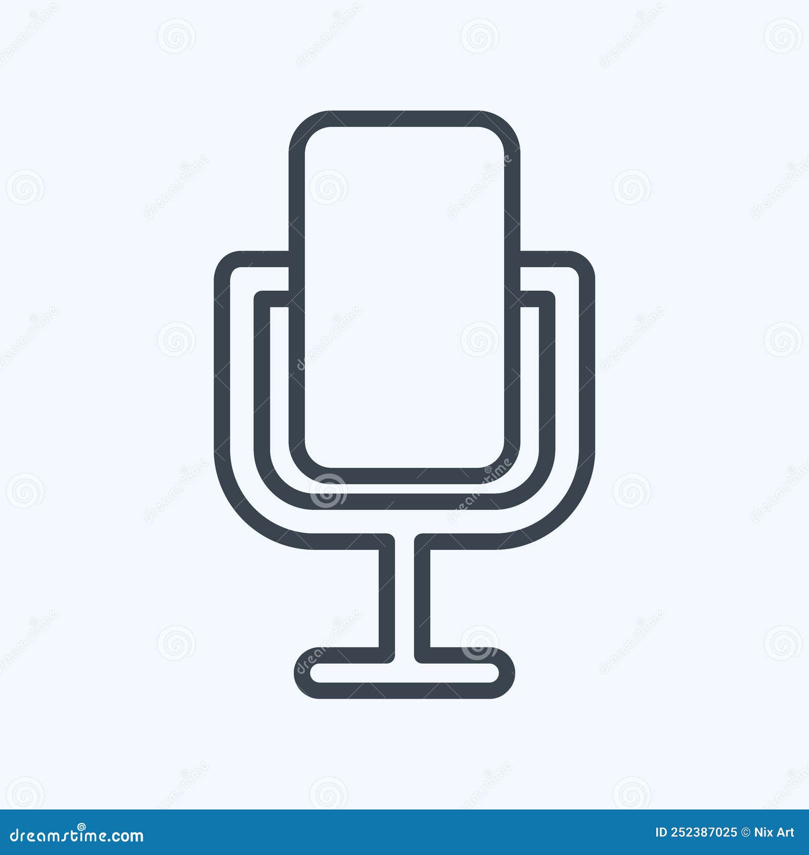 Icon Microphone. Suitable for Education Symbol. Line Style. Simple ...