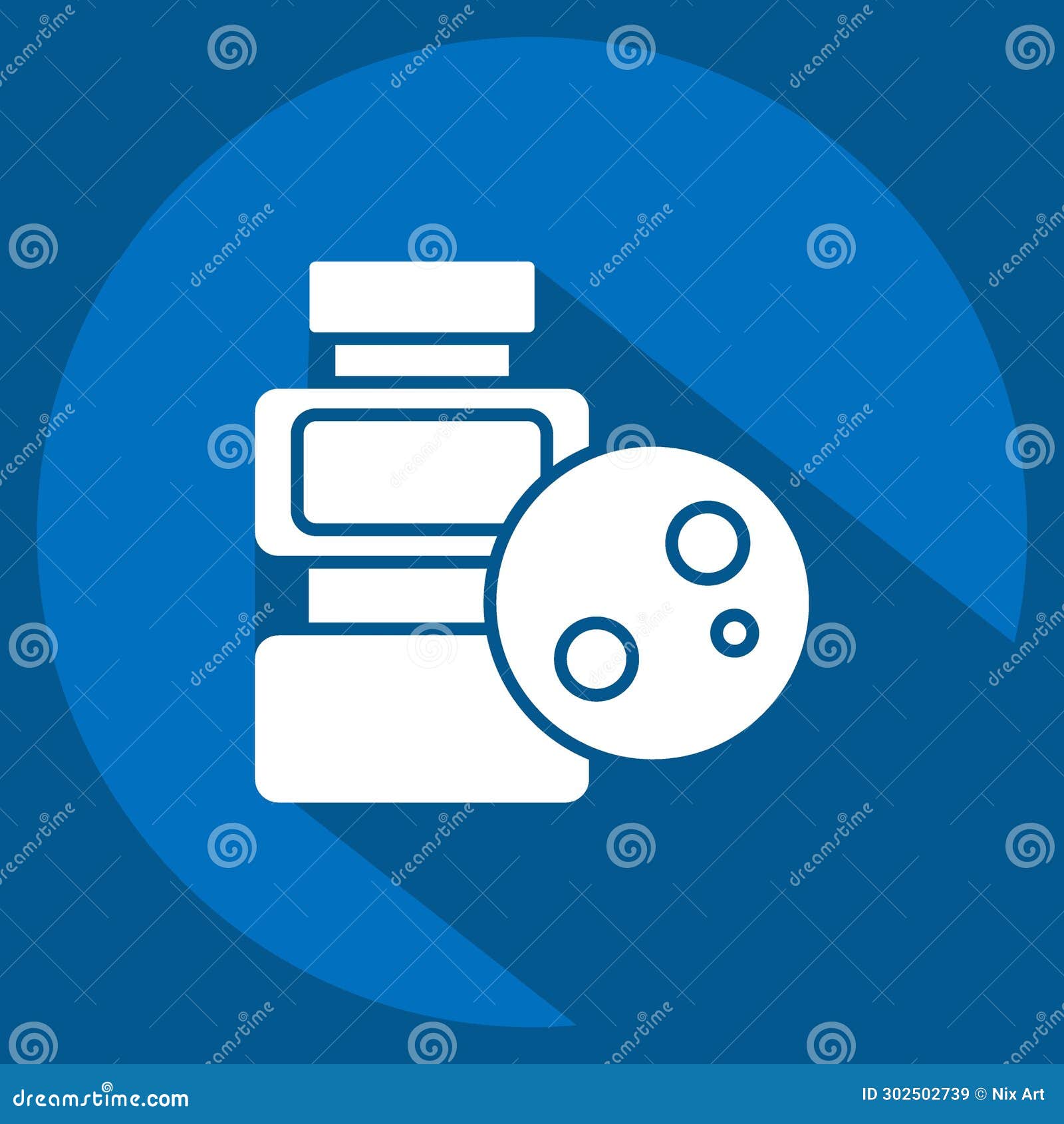 Icon Microplastic. Related To Plastic Pollution Symbol. Long Shadow ...