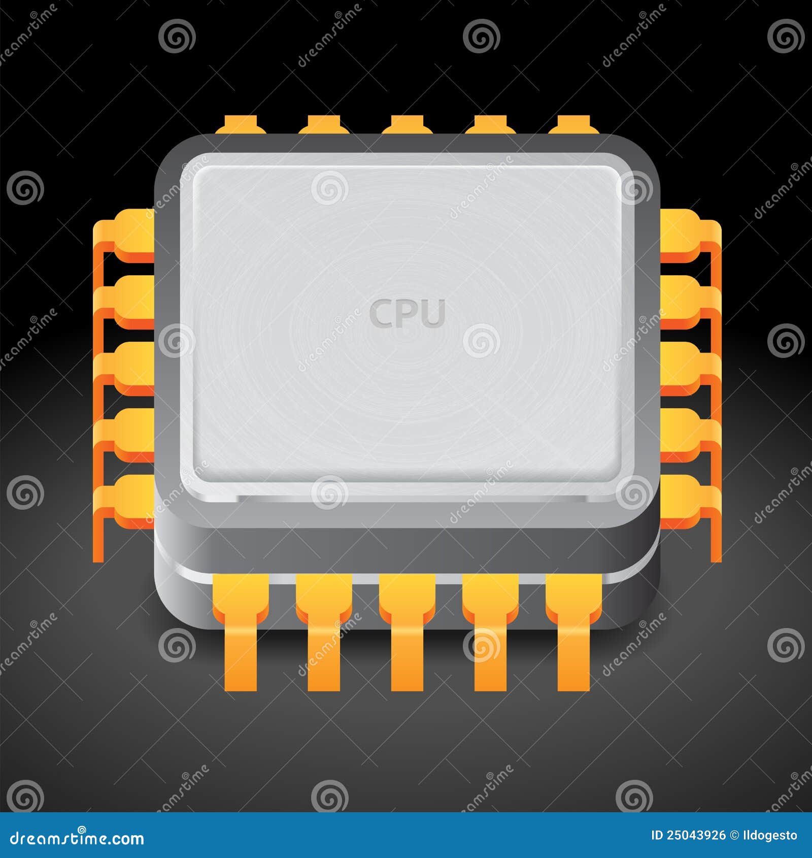 Icon for microprocessor stock vector. Illustration of graphic - 25043926