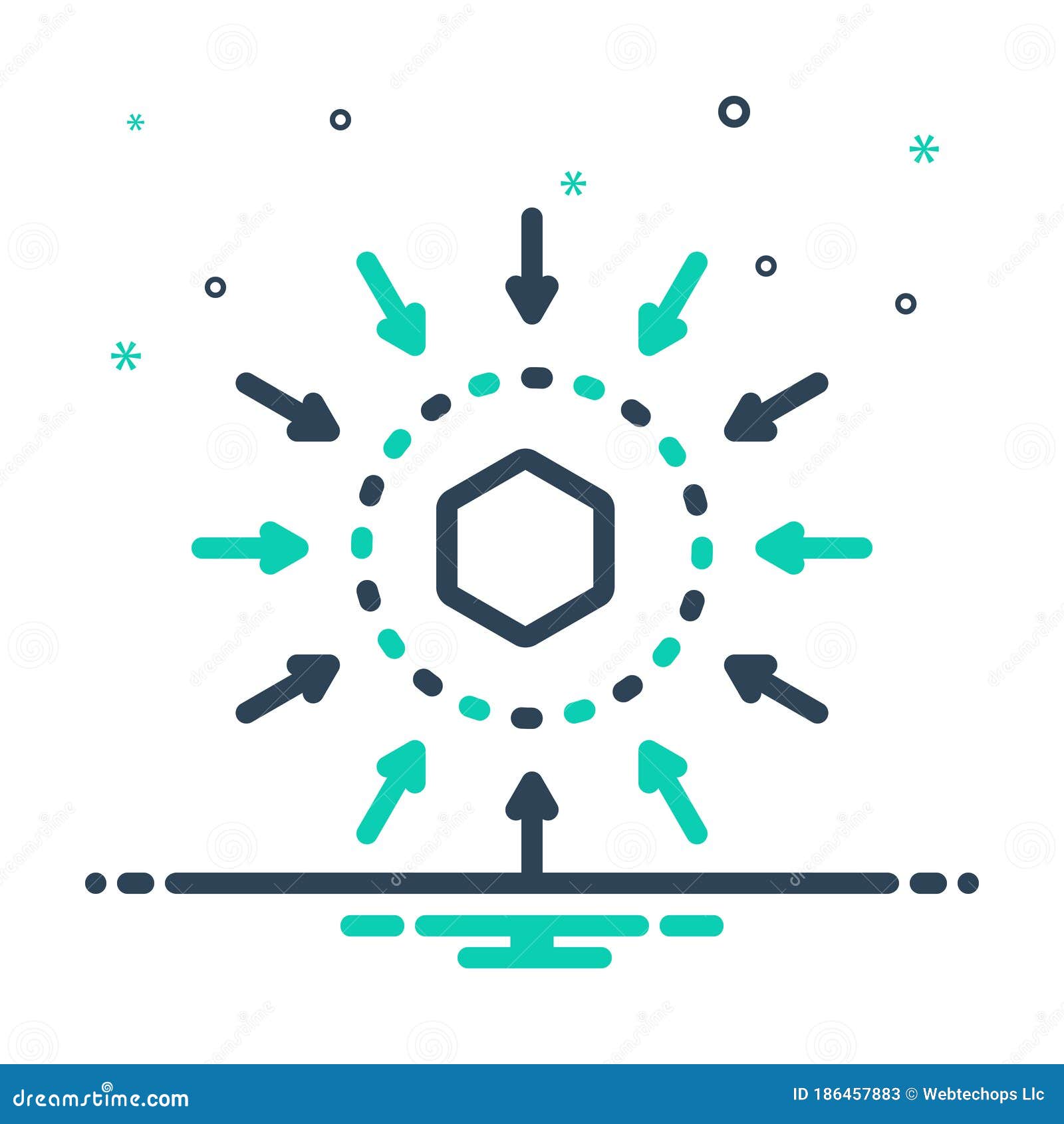 Mix Icon for Middle, Midst and Center Stock Vector - Illustration of ...