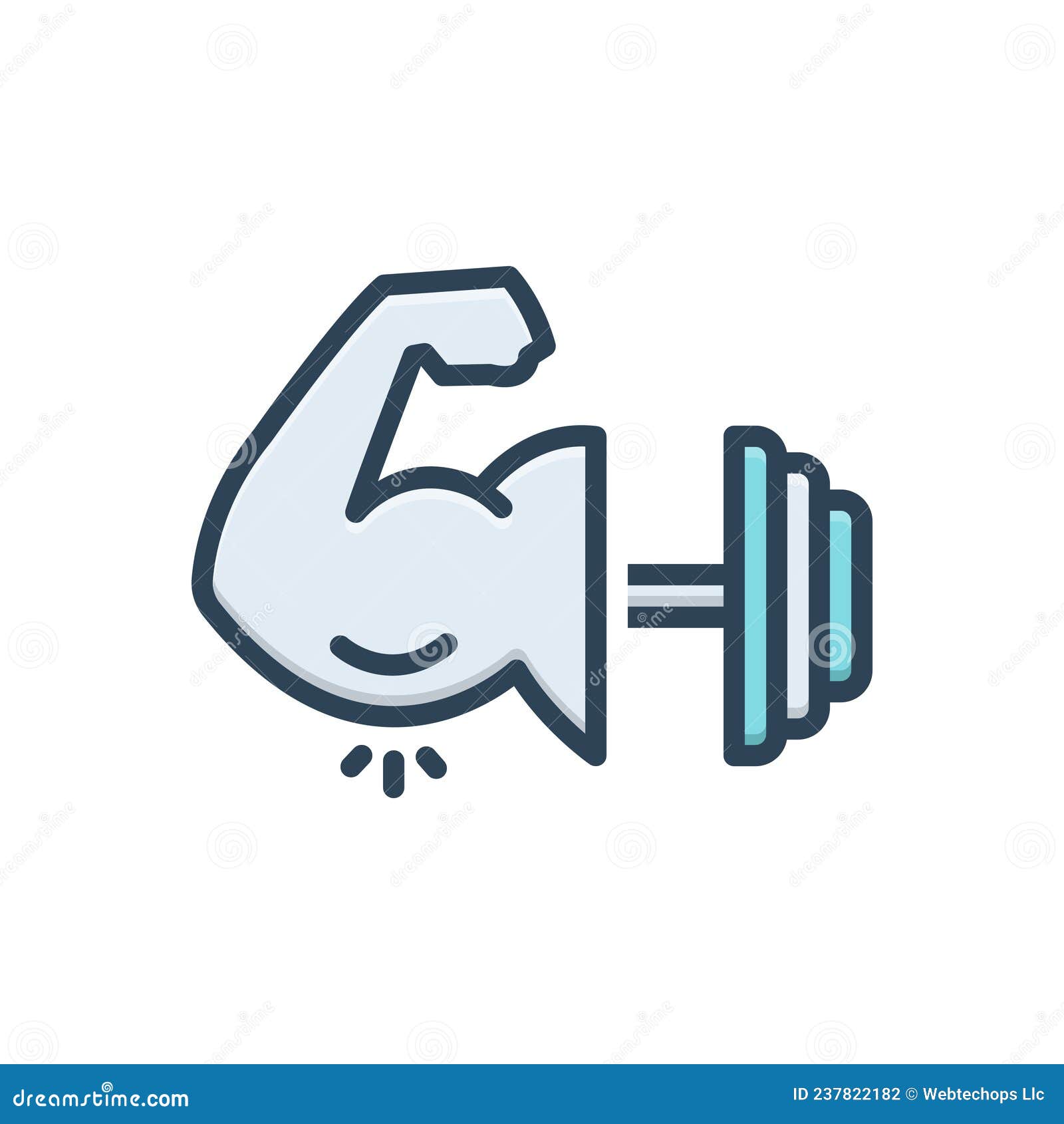 Color Illustration Icon for Might, Strength and Vigor Stock ...