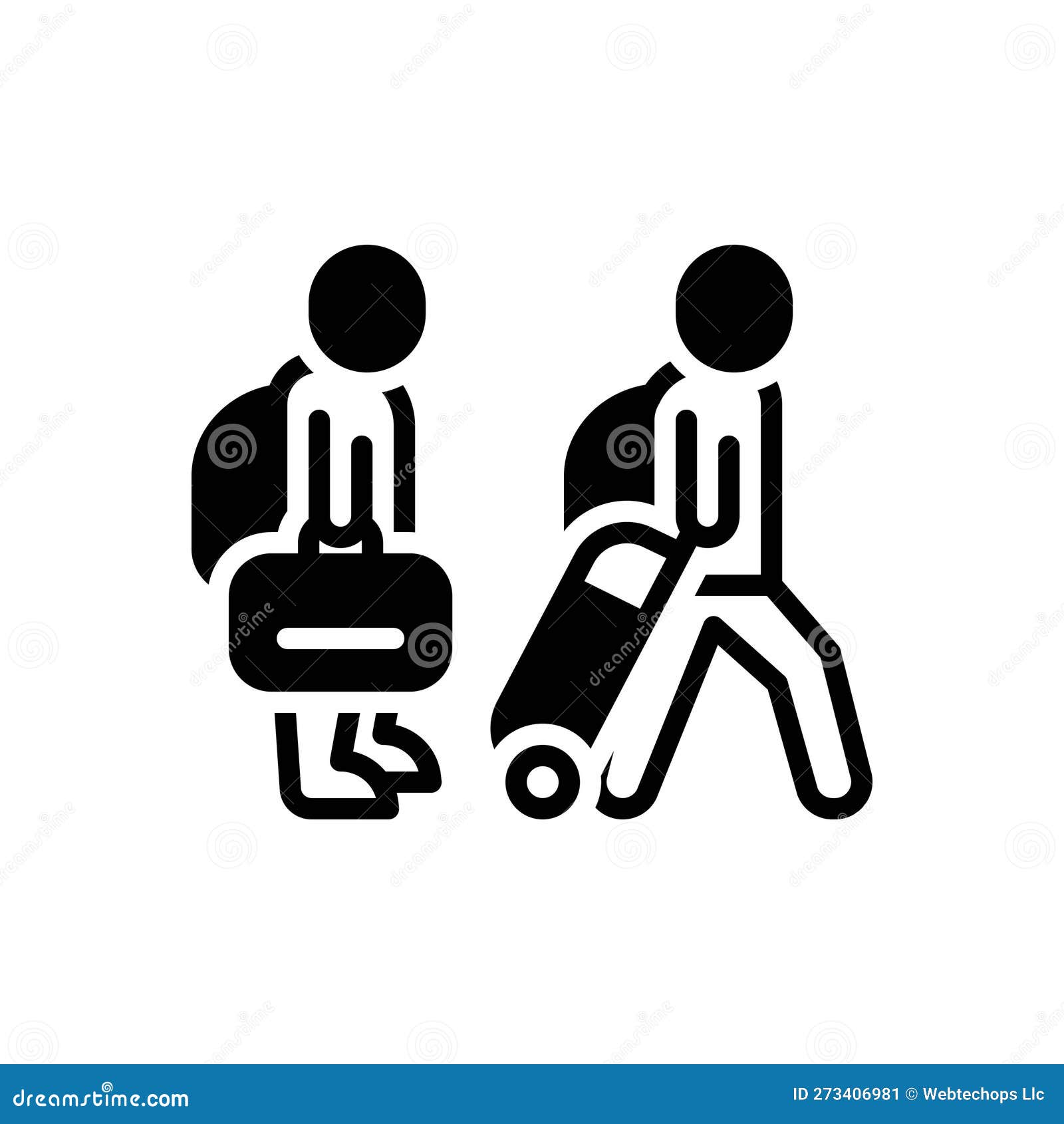 Black Solid Icon for Migration, Dwelling Abroad and Emigration Stock ...