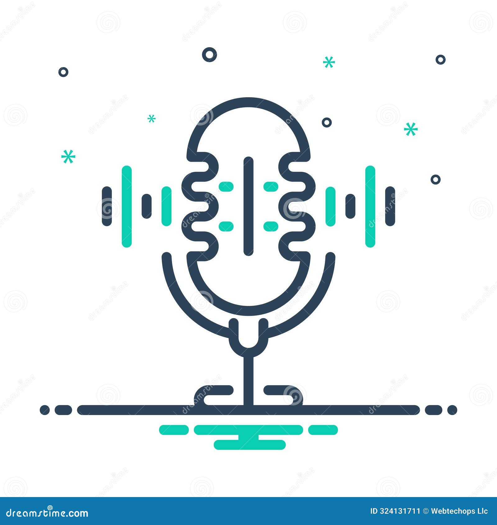 Mix Icon for Mike, Microphone and Record Stock Vector - Illustration of ...