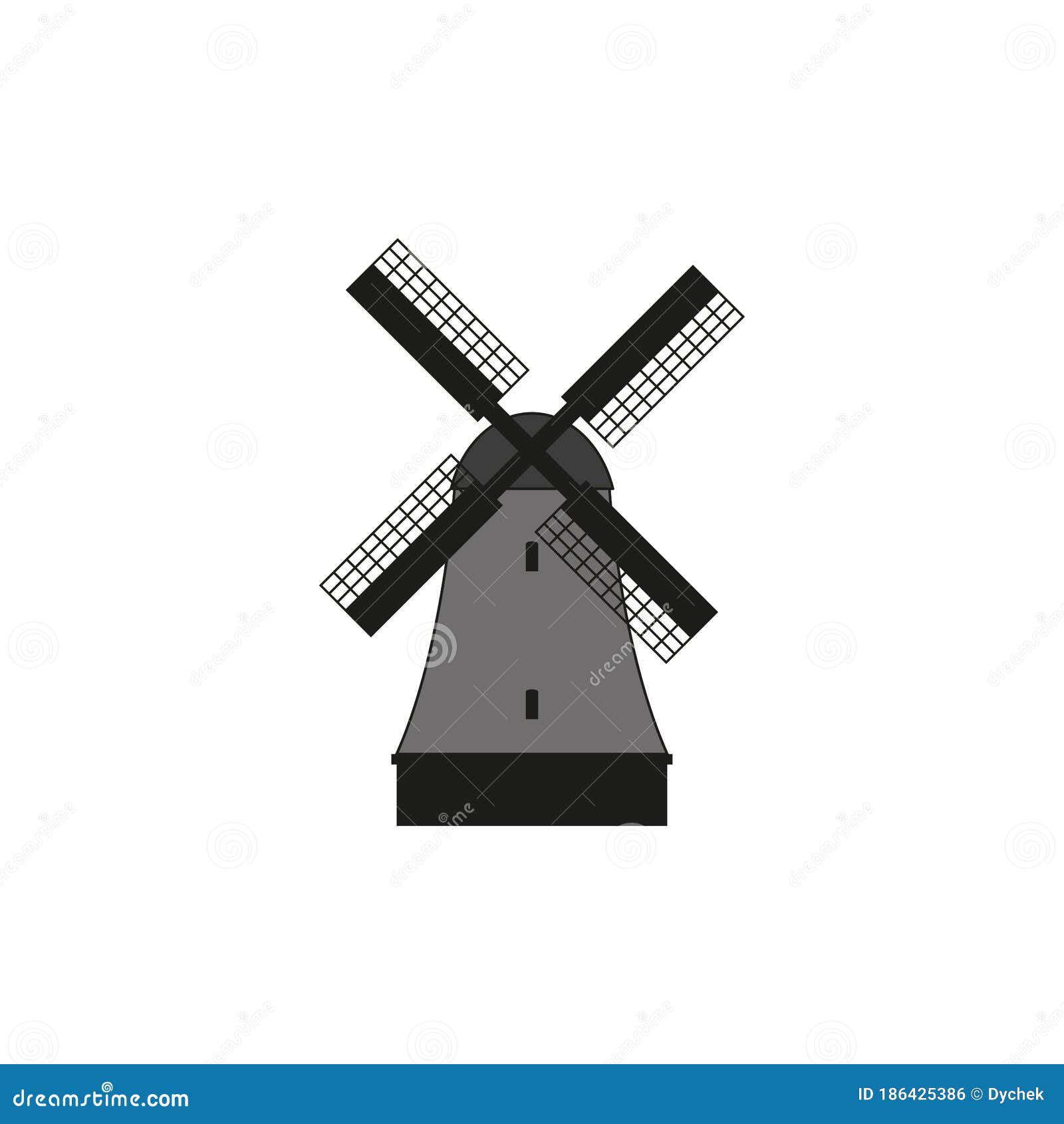 Icon Of The Mill. Simple Vector Illustration On A White Background ...