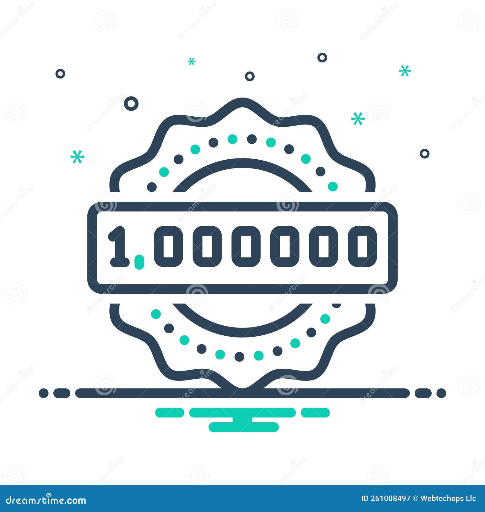 Mix Icon for Millionss, Money and Number Stock Vector - Illustration of ...