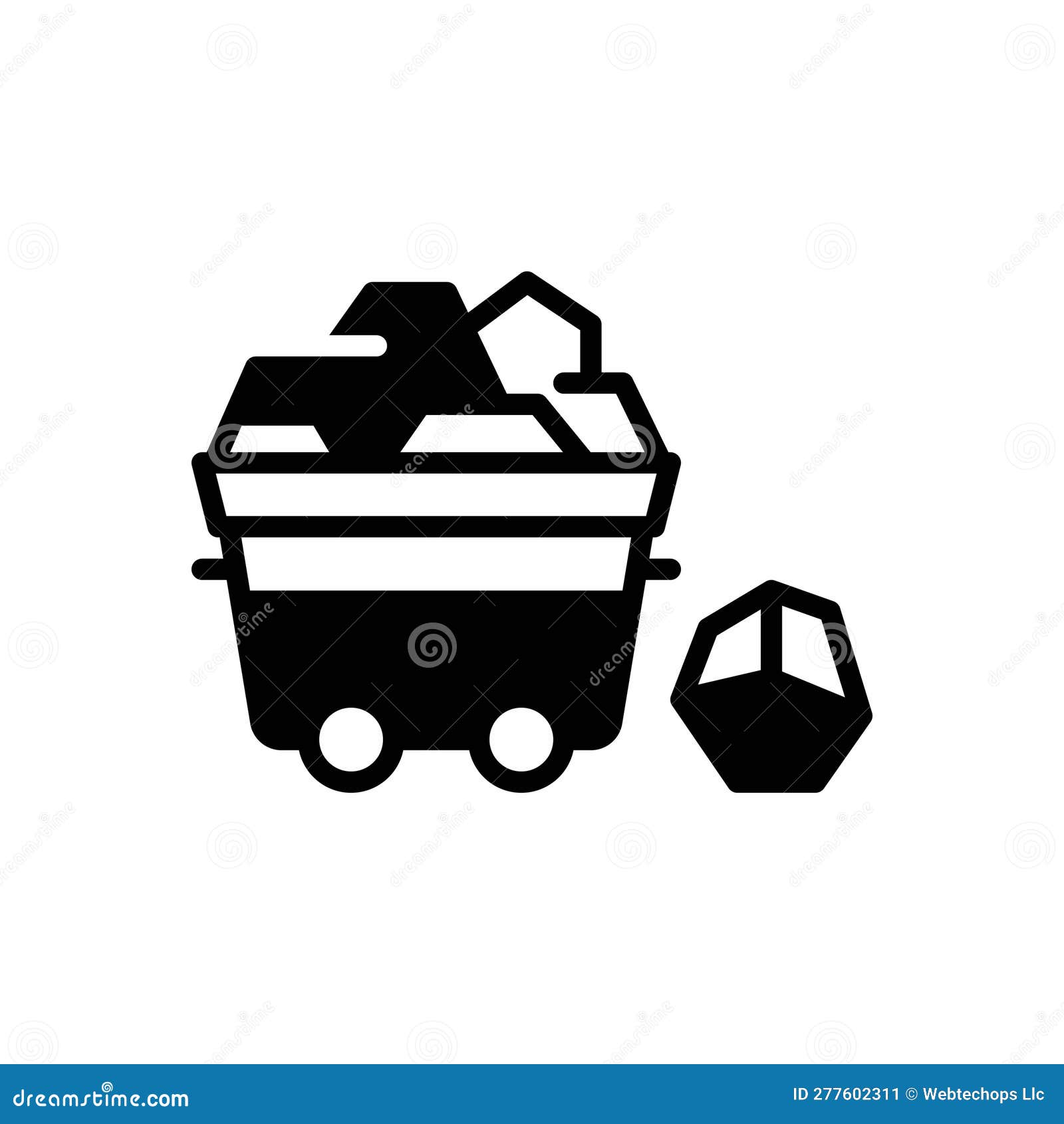 Black Solid Icon for Minerals, Digging and Rock Stock Vector ...