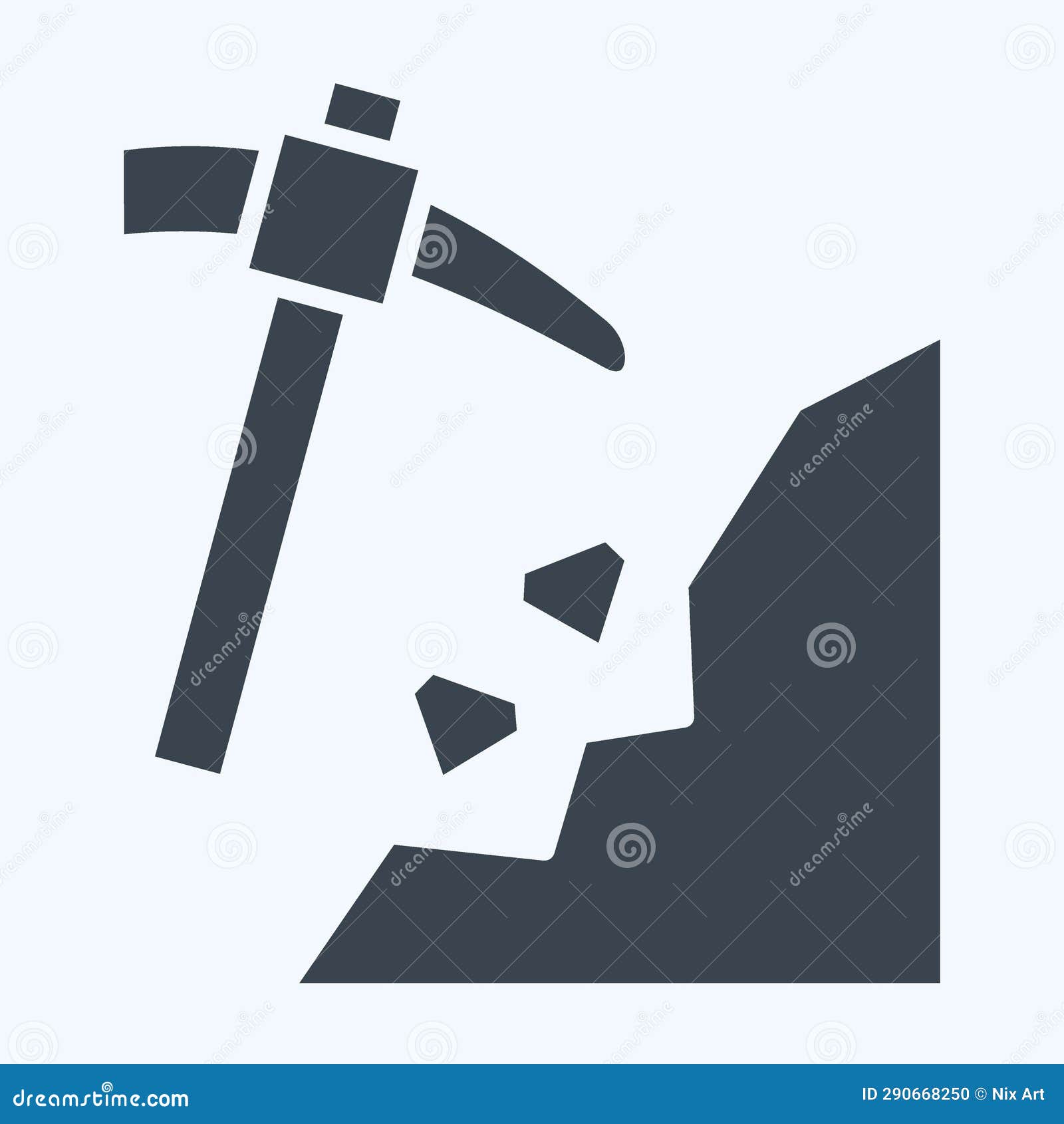 Icon Mining. Related To Mining Symbol. Glyph Style. Simple Design ...